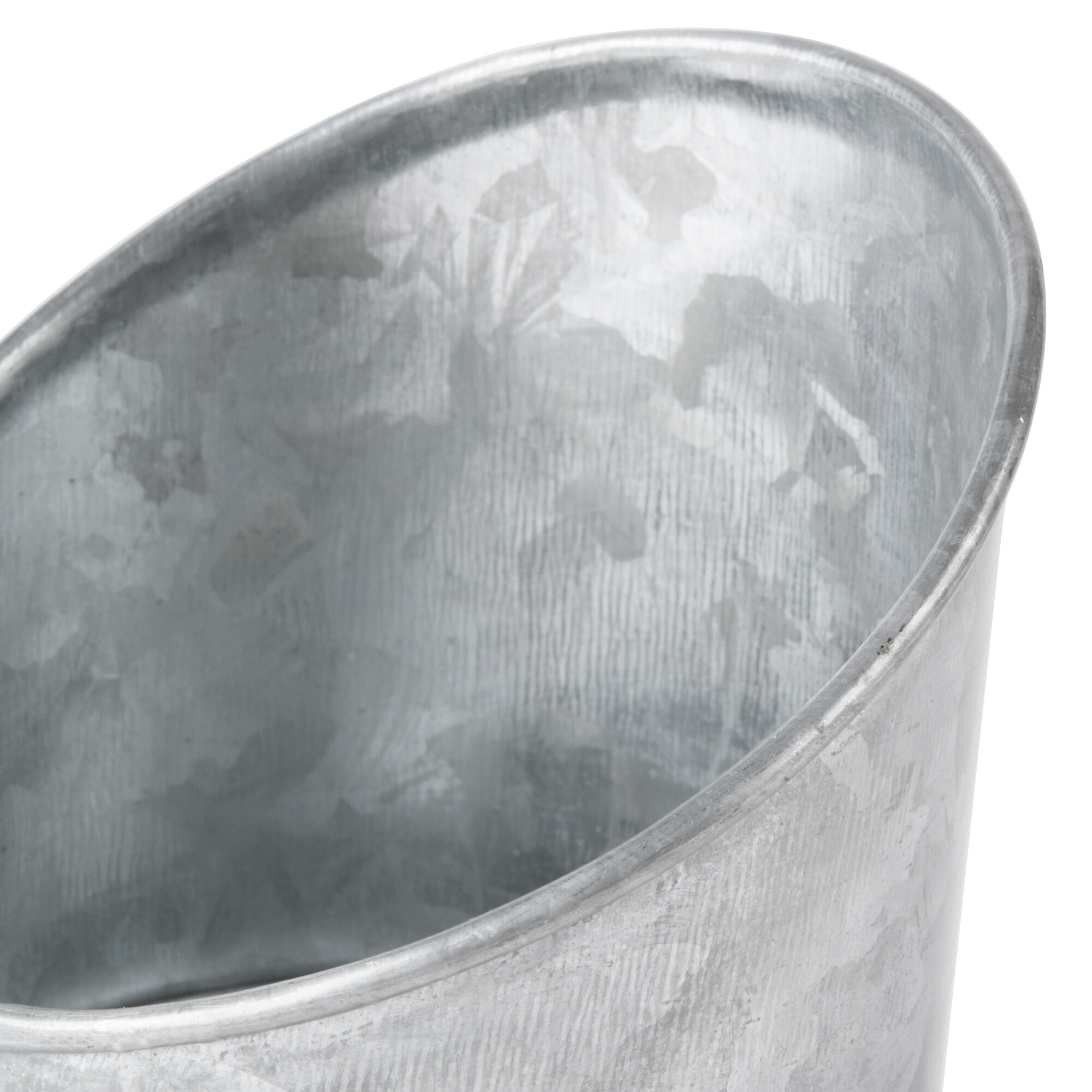 American Metalcraft GFC45 10 oz. Galvanized Metal Angled French Fry Cup