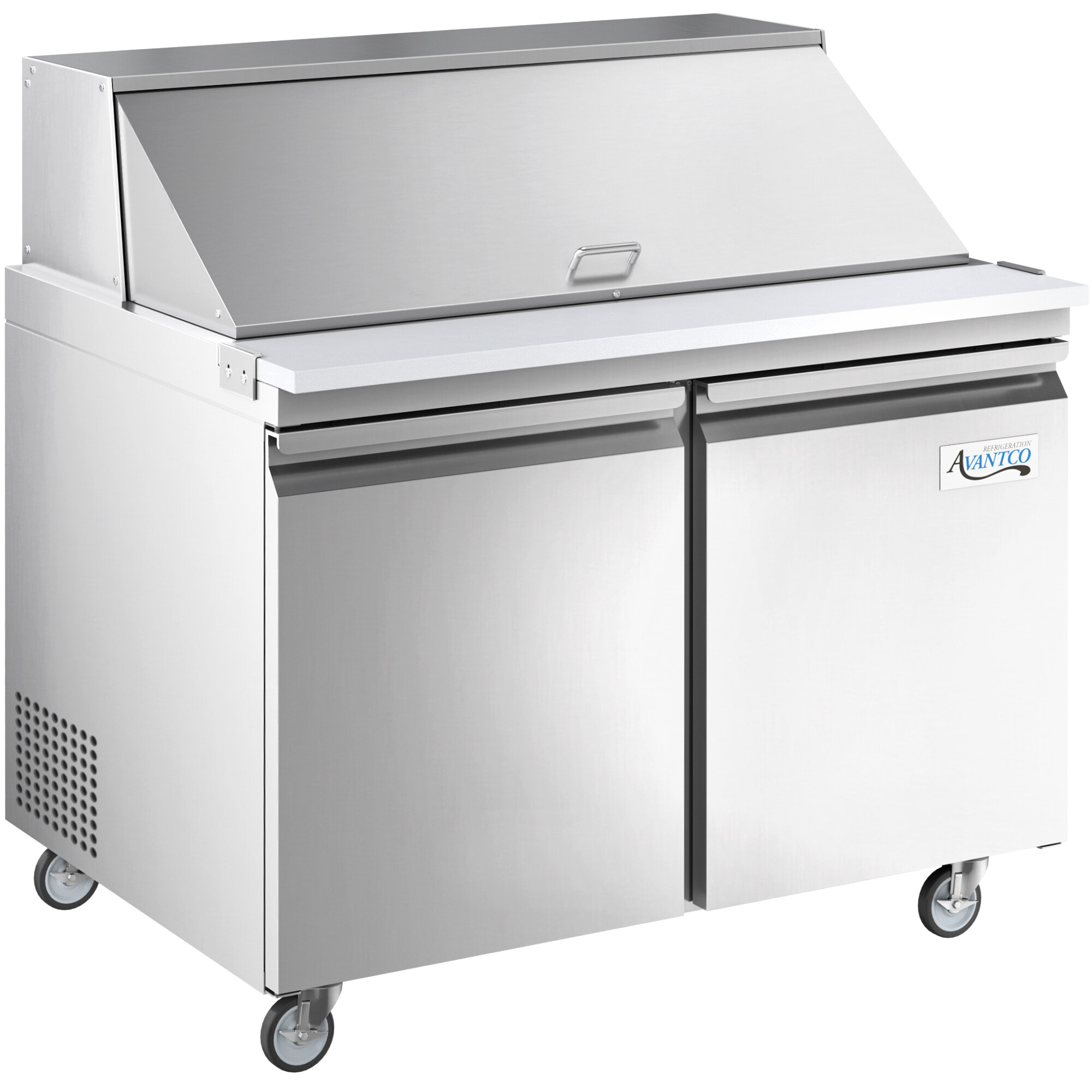 48" Refrigerated Sandwich Prep Table - 2 Doors (Avantco)