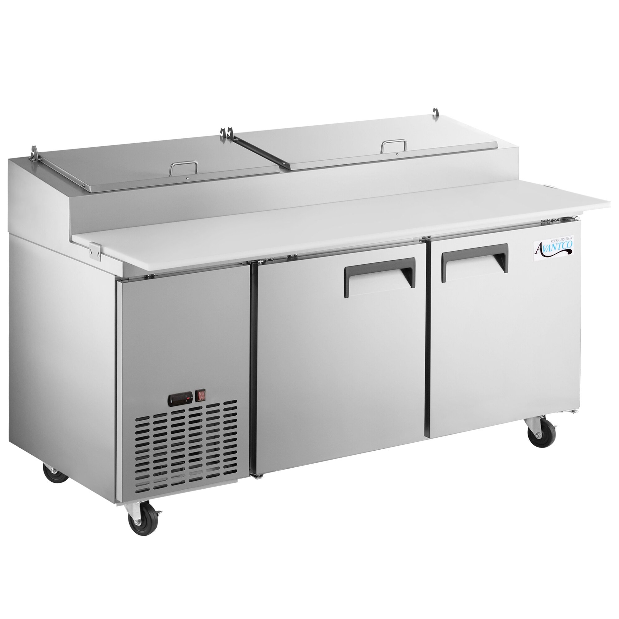 Avantco APPT-71-HC 71" 2 Door Refrigerated Pizza Prep Table