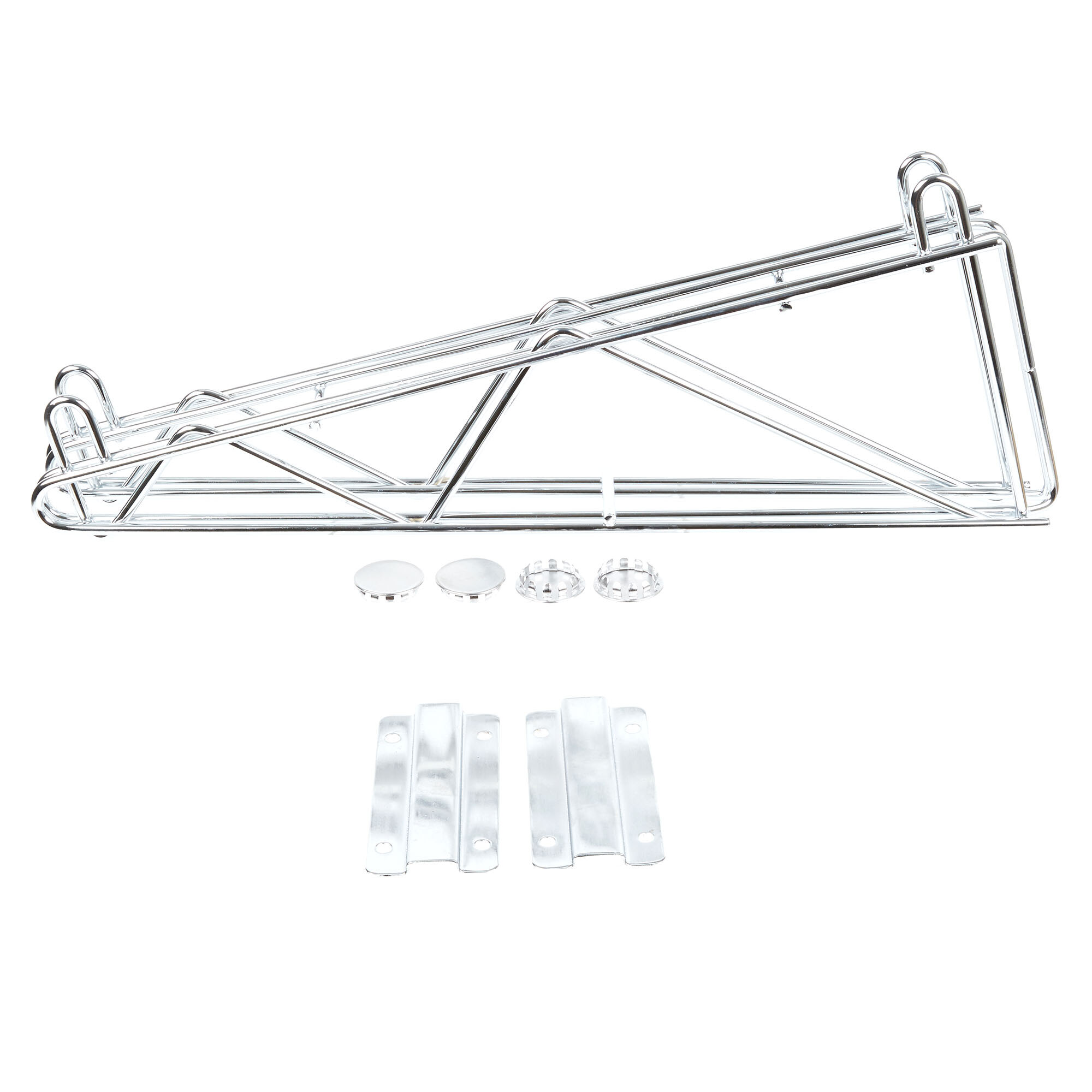 Metro 2WD18C Super Erecta Chrome Double Direct Wall Mount Bracket for ...