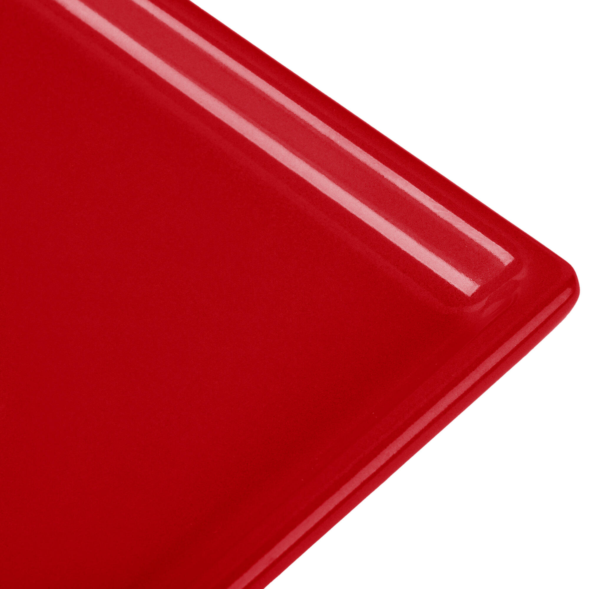 Tablecraft CW2115R 10 1/2" x 6 1/2" x 3/8" Red Cast Aluminum Fourth ...