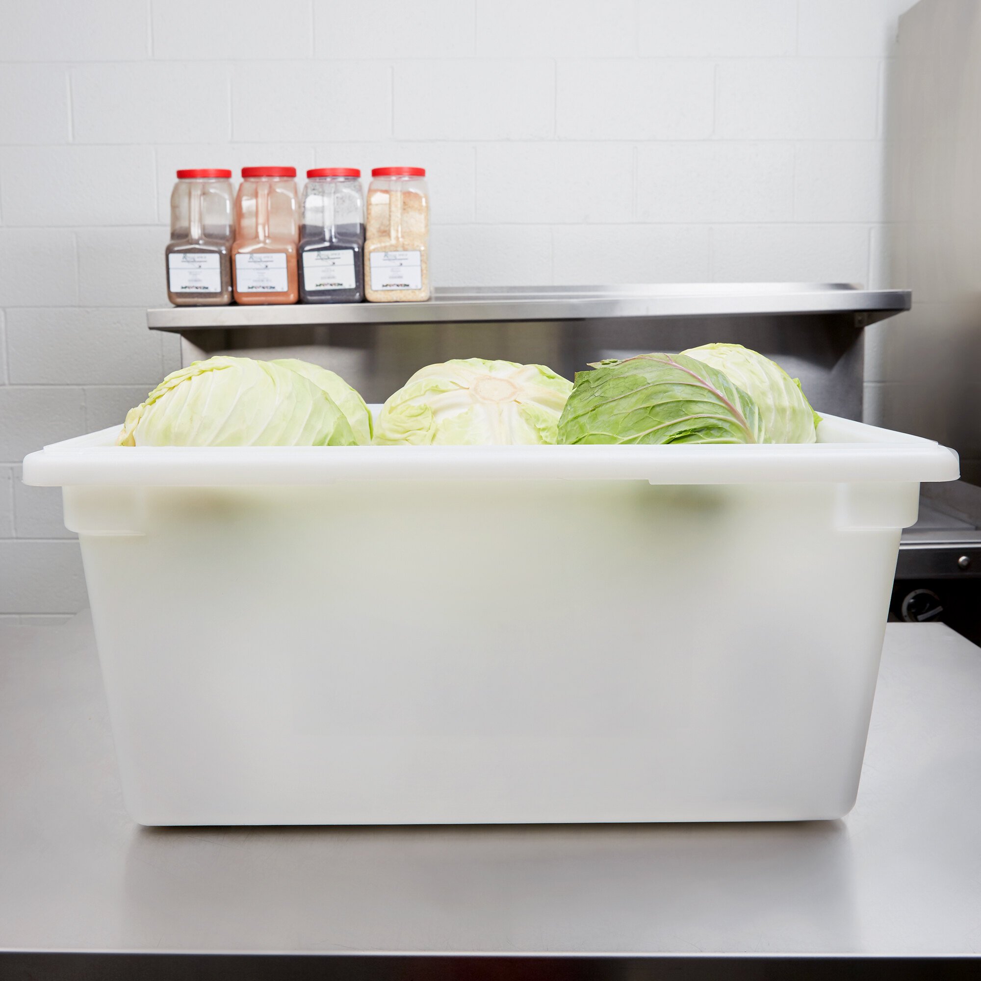 Carlisle 1064302 StorPlus White Food Storage Box - 26" x 18" x 12"