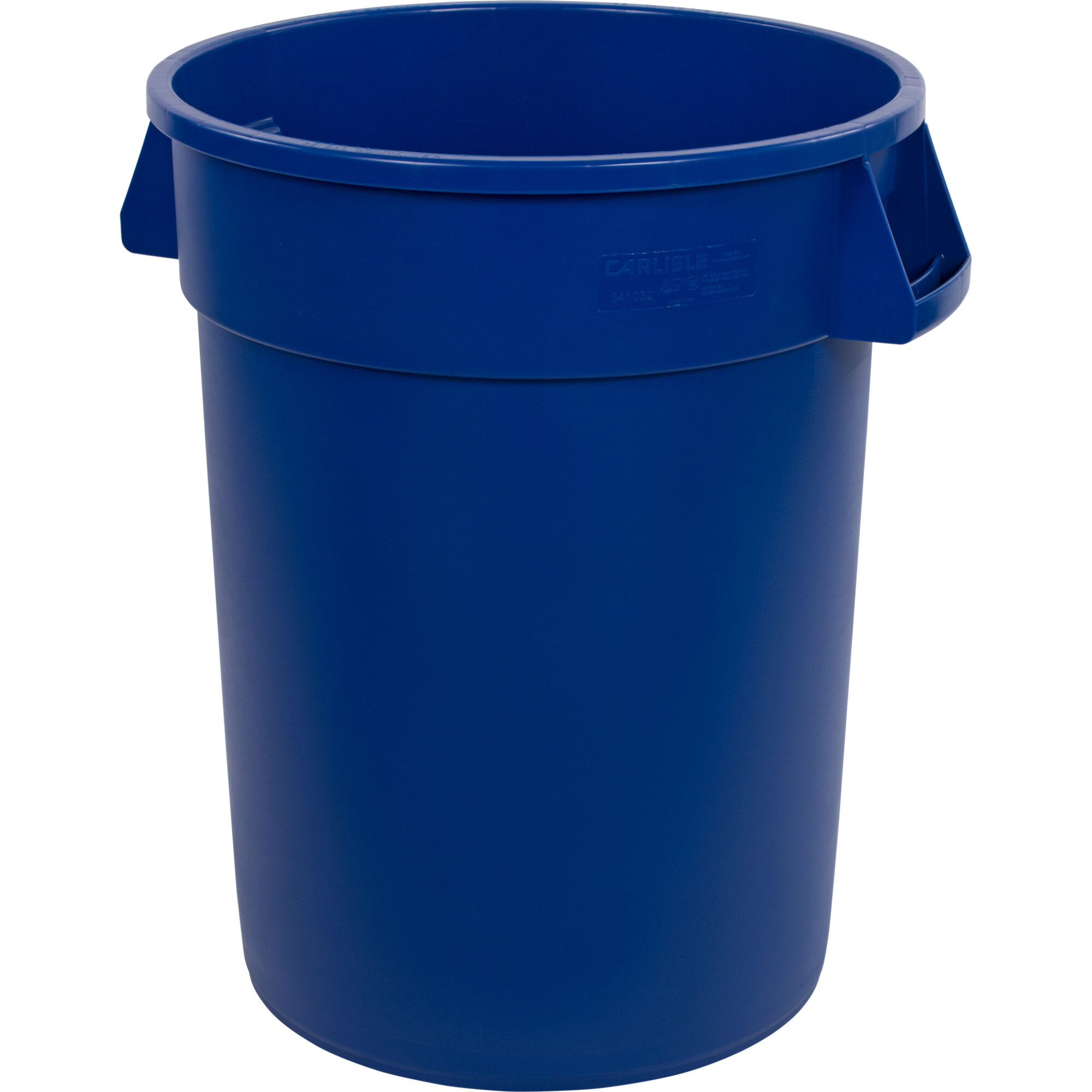 Carlisle 34103214 Bronco 32 Gallon Blue Round Trash Can