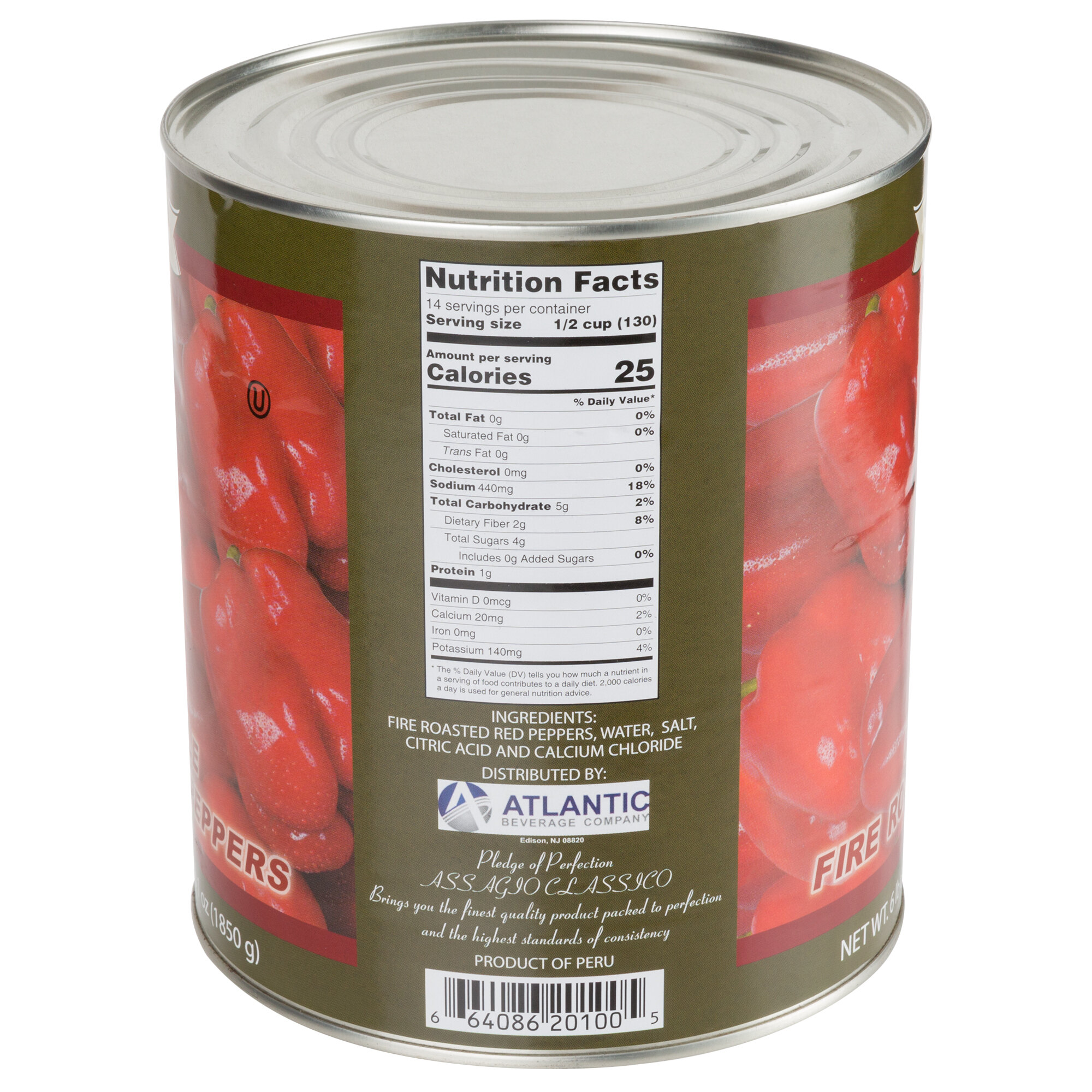 #10 Can Roasted Red Bell Peppers - 6/Case