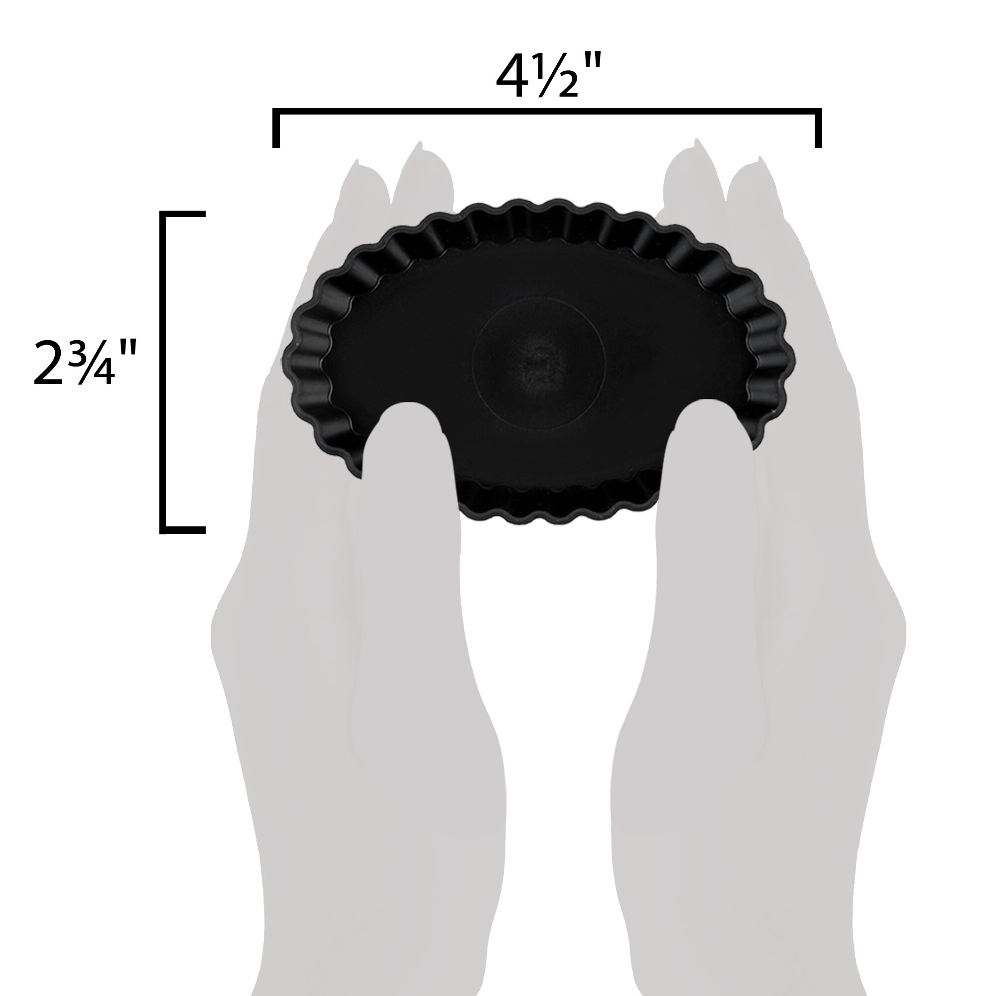 Matfer Bourgeat 345202 Exoglass 4 1/2" x 2 3/4" Non-Stick Fluted Oblong ...