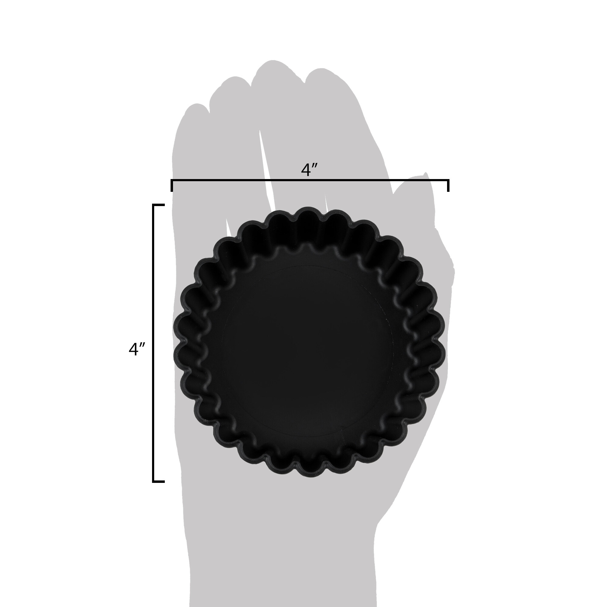 Matfer Bourgeat 345151 Exoglass 4" x 1 1/4" Non-Stick Fluted Tartlet ...