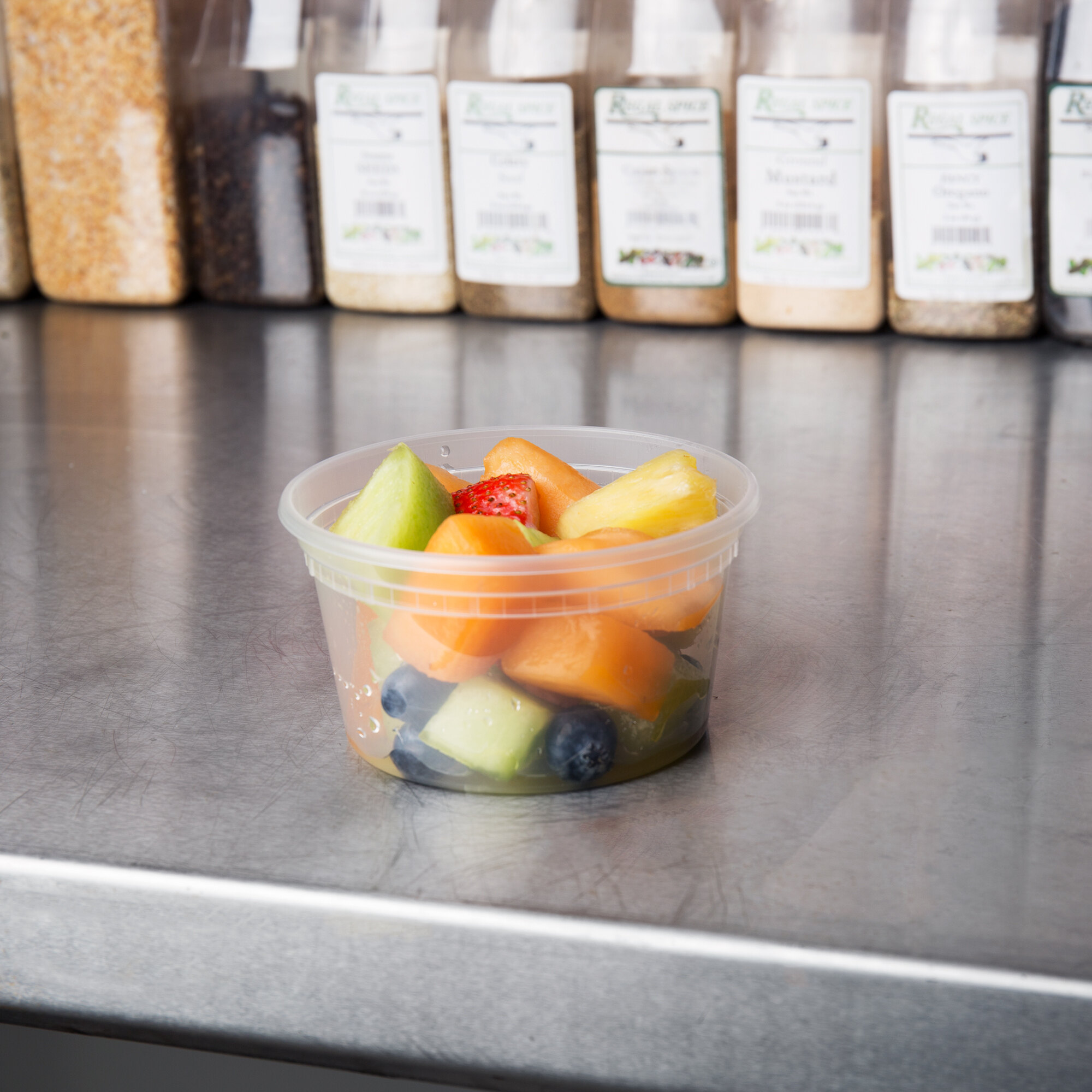 ChoiceHD 12 oz. Microwavable Translucent Plastic Deli Container - 480/Case