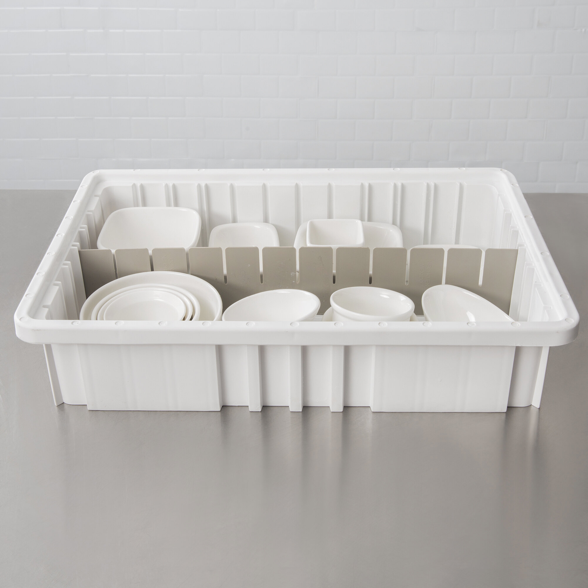 Long Metro MDL92035N Gray Tote Box Divider - 17" x 4"