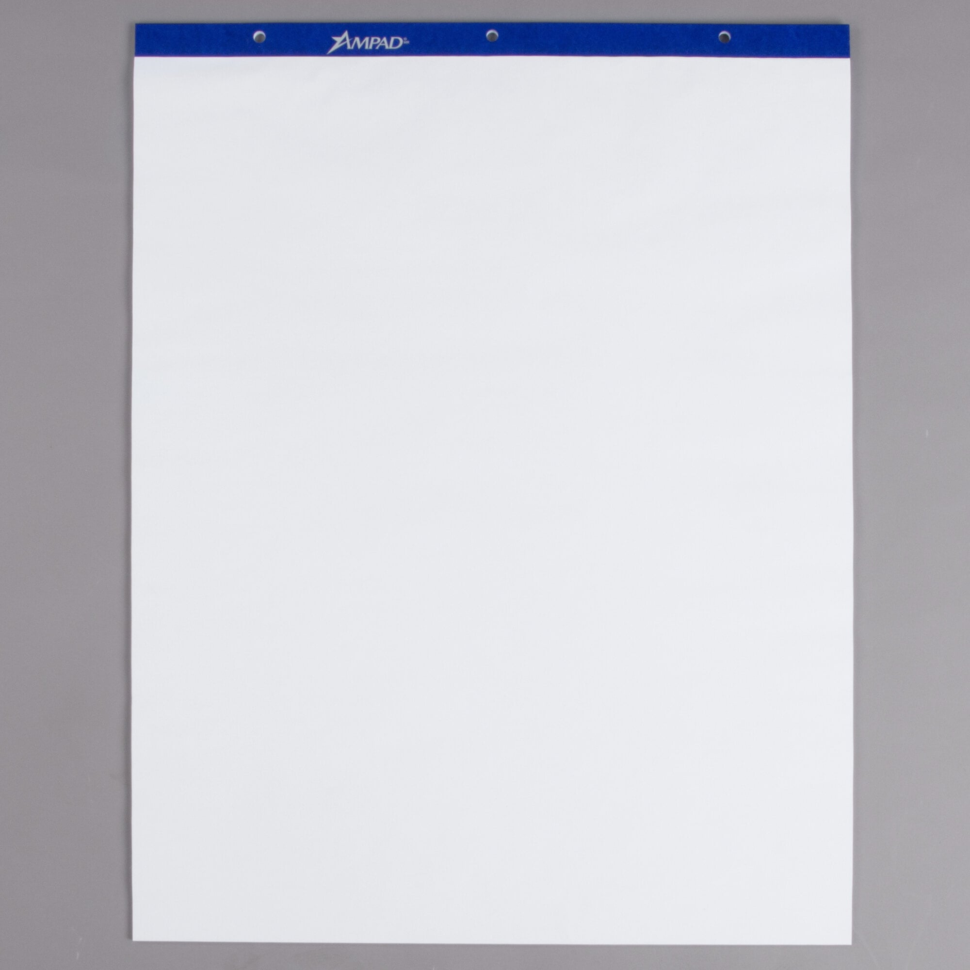 Ampad 24-028 27" x 34" Unruled 3-Hole Punched Flip Chart / Easel Pad ...