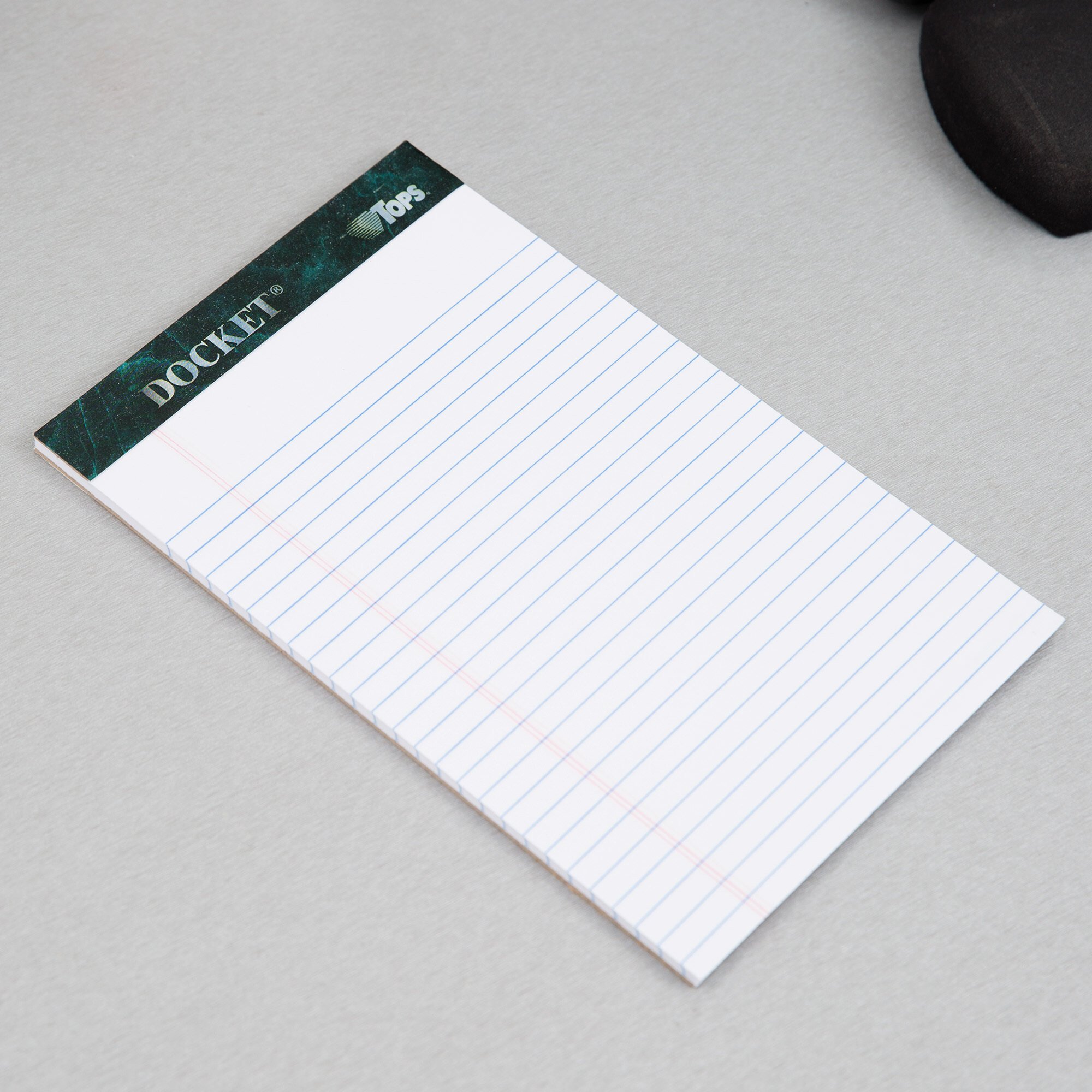 TOPS 63360 Docket 5" x 8" Narrow Ruled White Perforated Writing Tablet ...