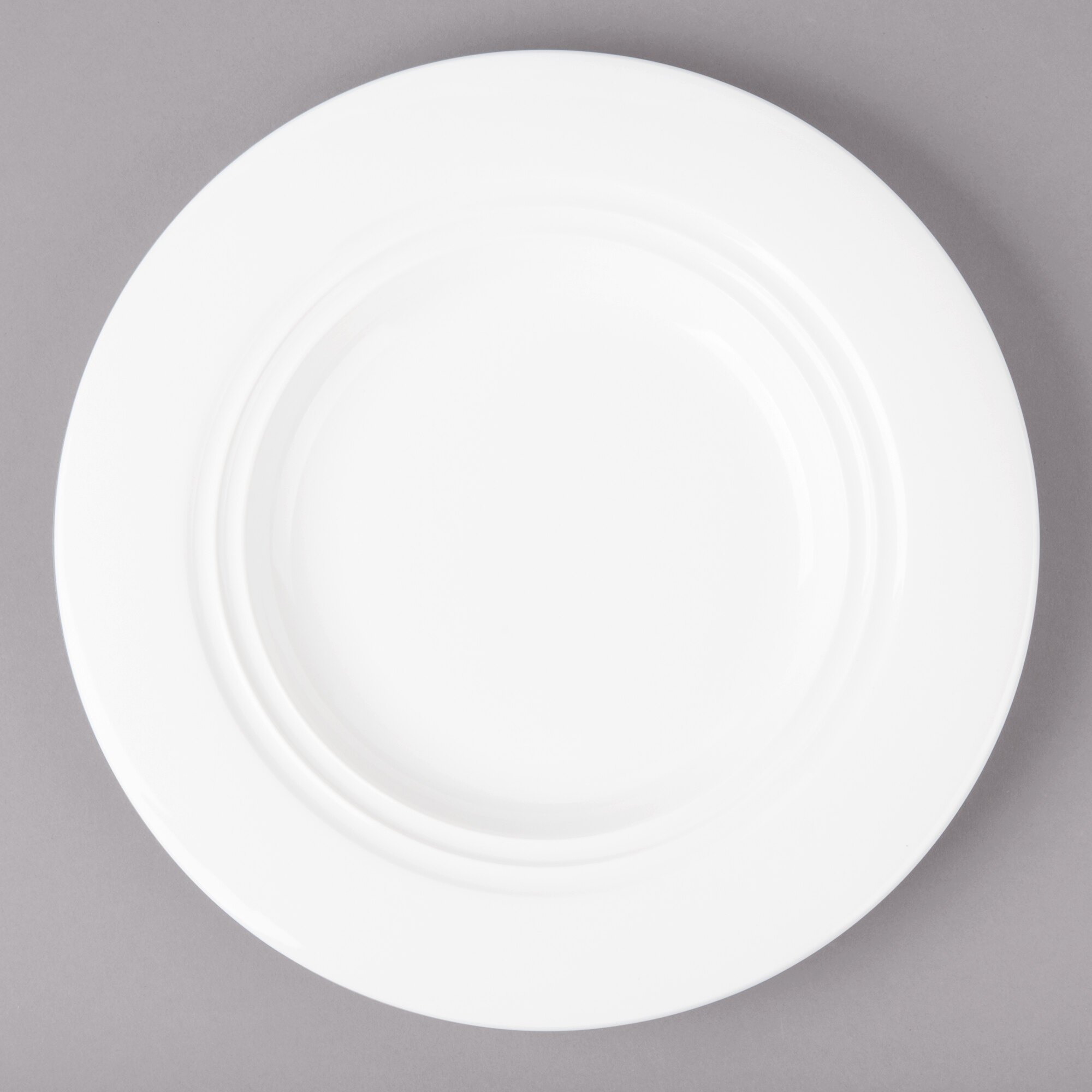 Bon Chef 1000011P Concentrics 8 3/8" White Porcelain Round Salad Plate ...