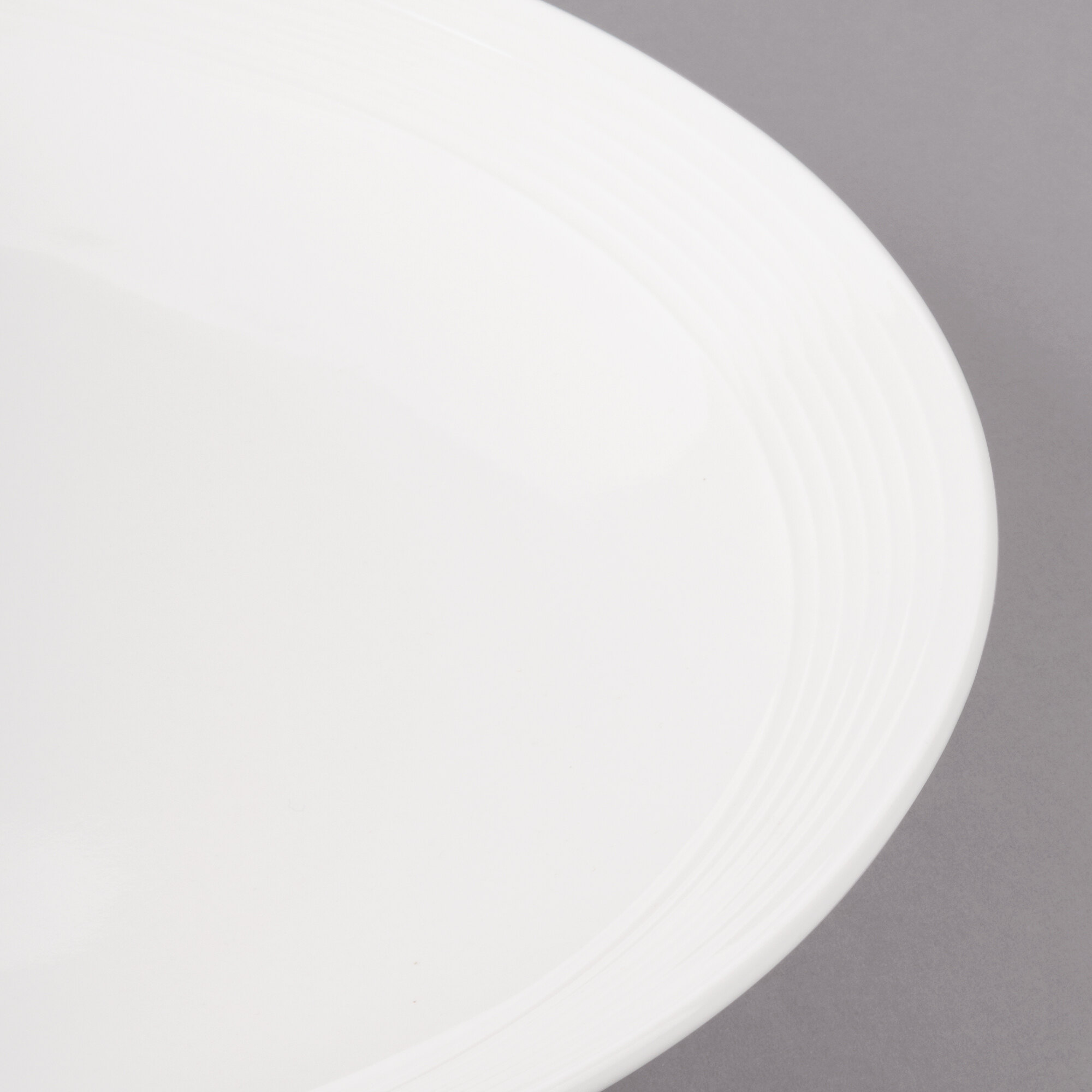 Bon Chef 1300009P Circles 11" White Porcelain Dinner Plate - 18/Case