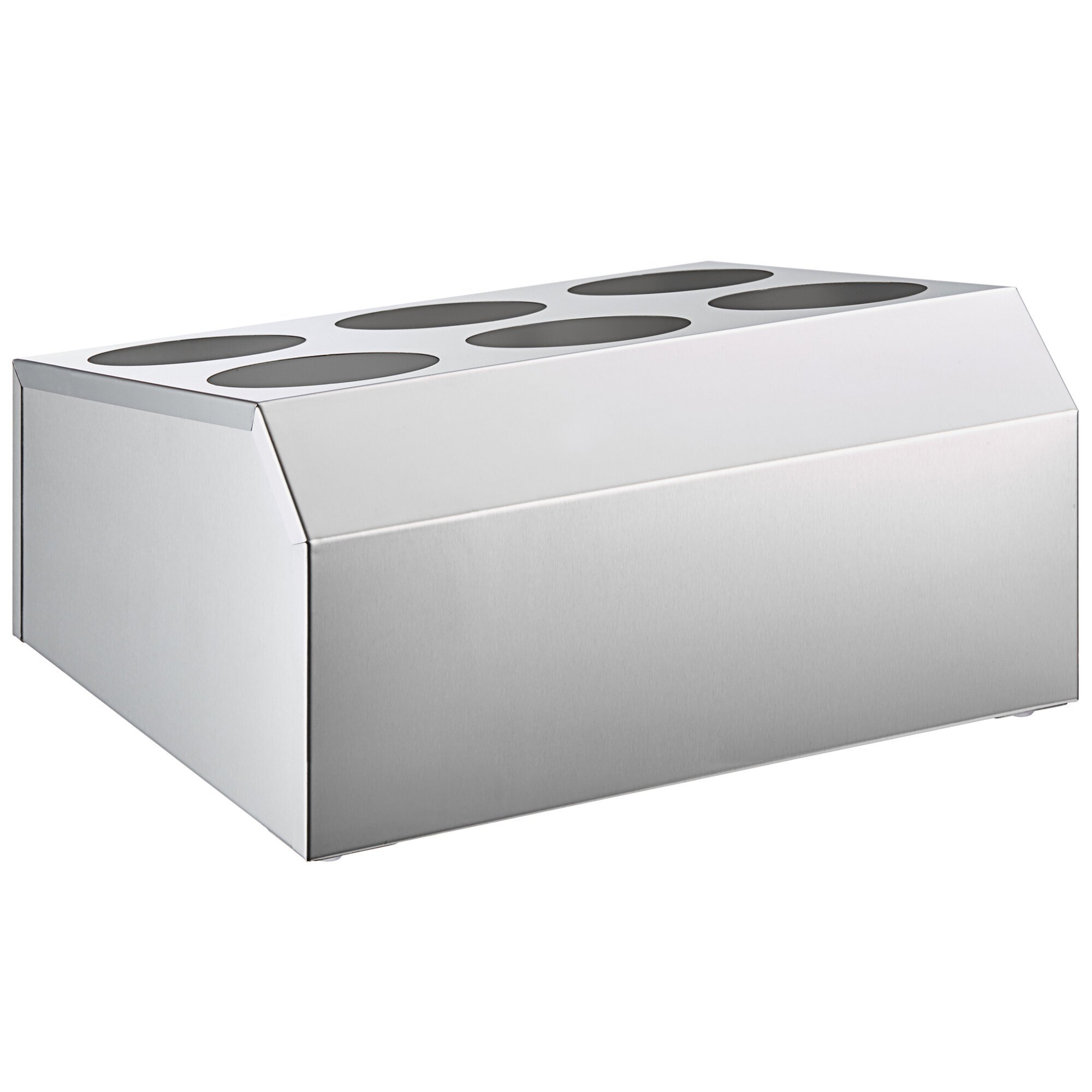 Choice Six Hole Stainless Steel Flatware Cylinder Holder