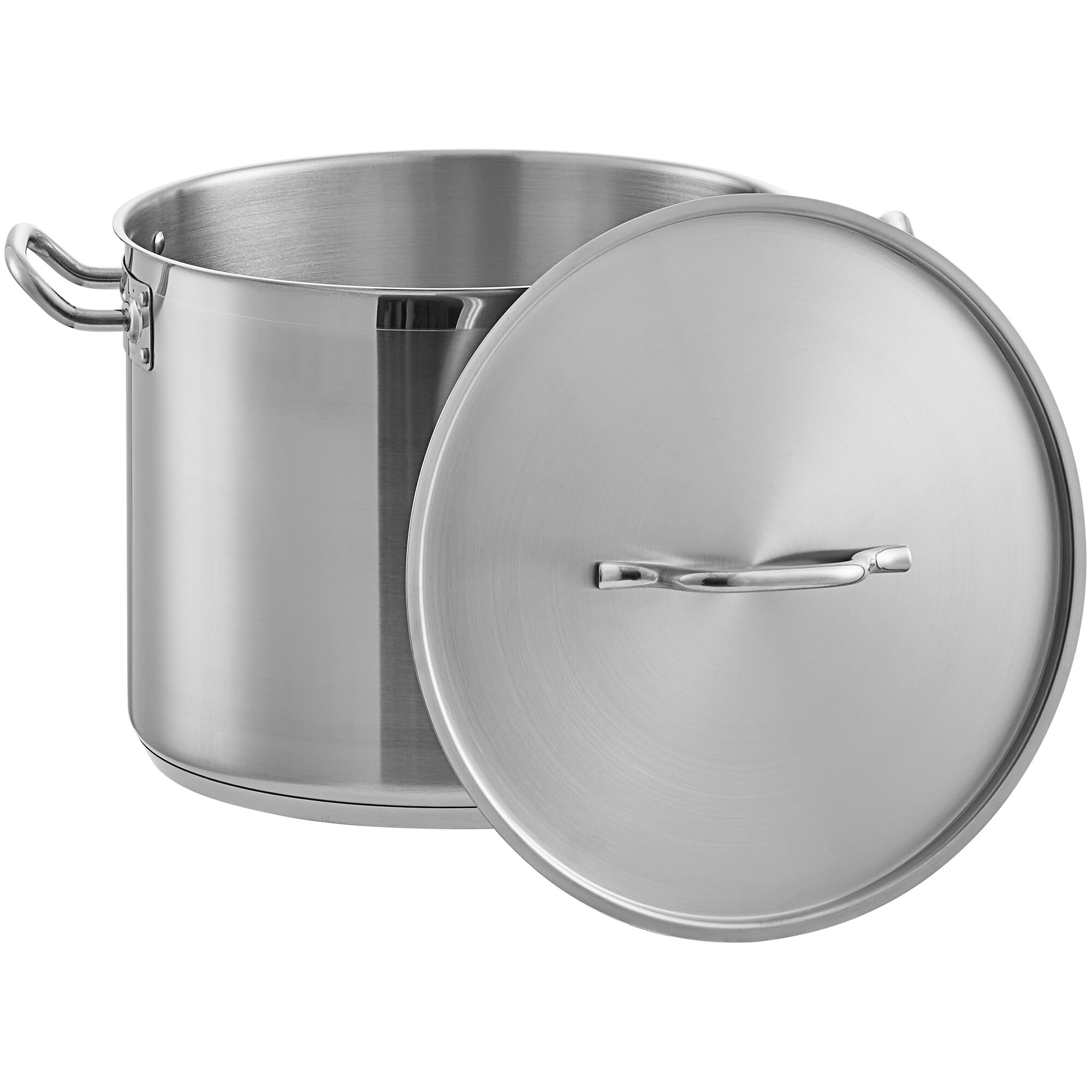 24 Qt. Stock Pot - Stainless Steel Heavy Duty Pot with Lid