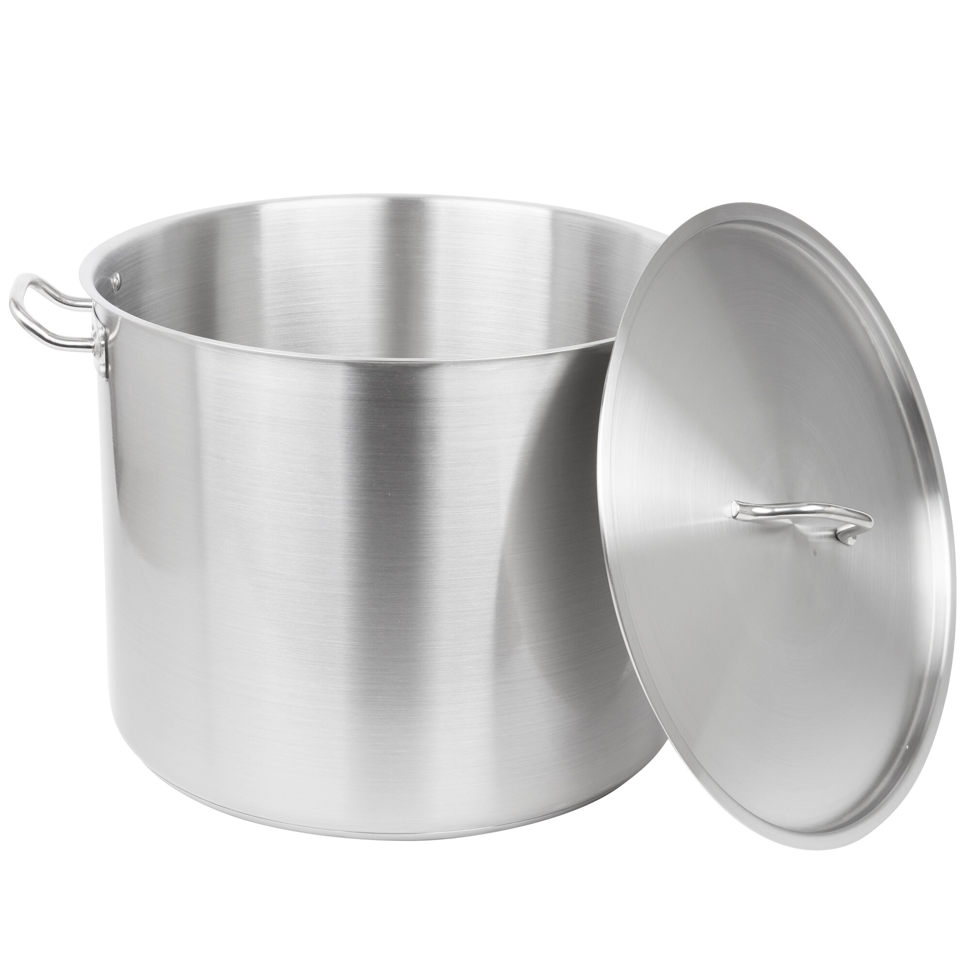 Vigor 60 Qt. Heavy-Duty Stainless Steel Aluminum-Clad Stock Pot with Cover