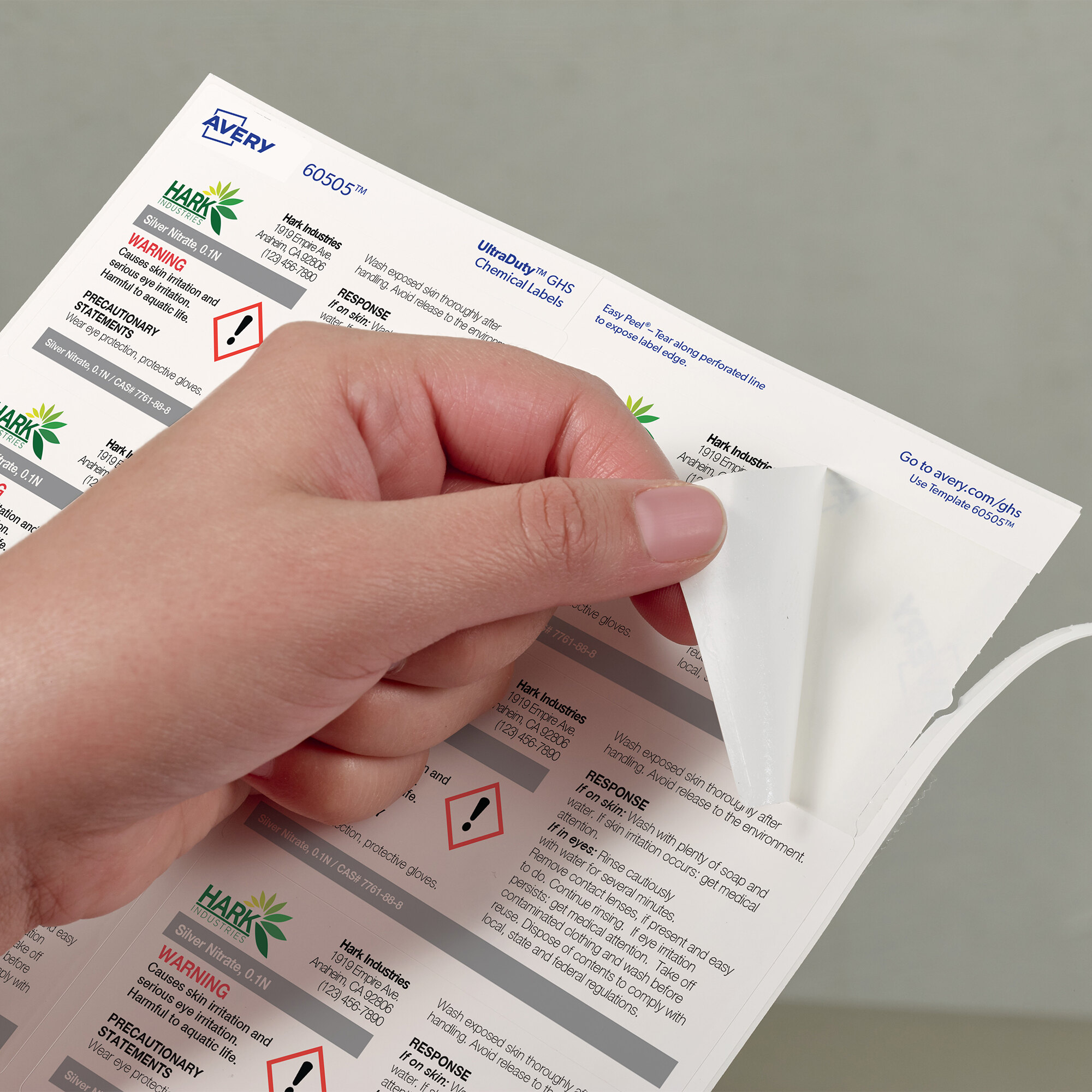 Avery 60505 UltraDuty 2" x 4" GHS Chemical Labels for Laser Printers ...