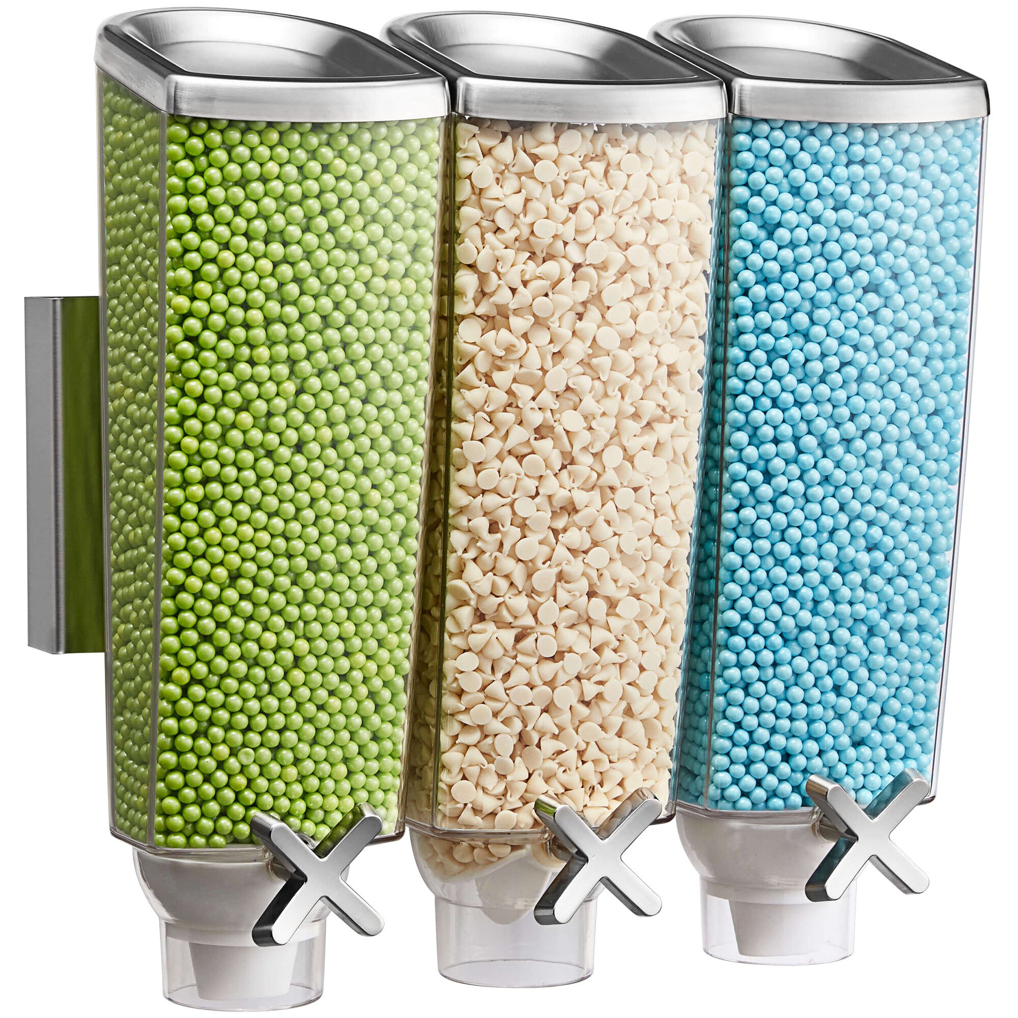 Rosseto EZP2906 EZ-PRO 3.8 Liter Triple Canister Wall-Mounted Food ...