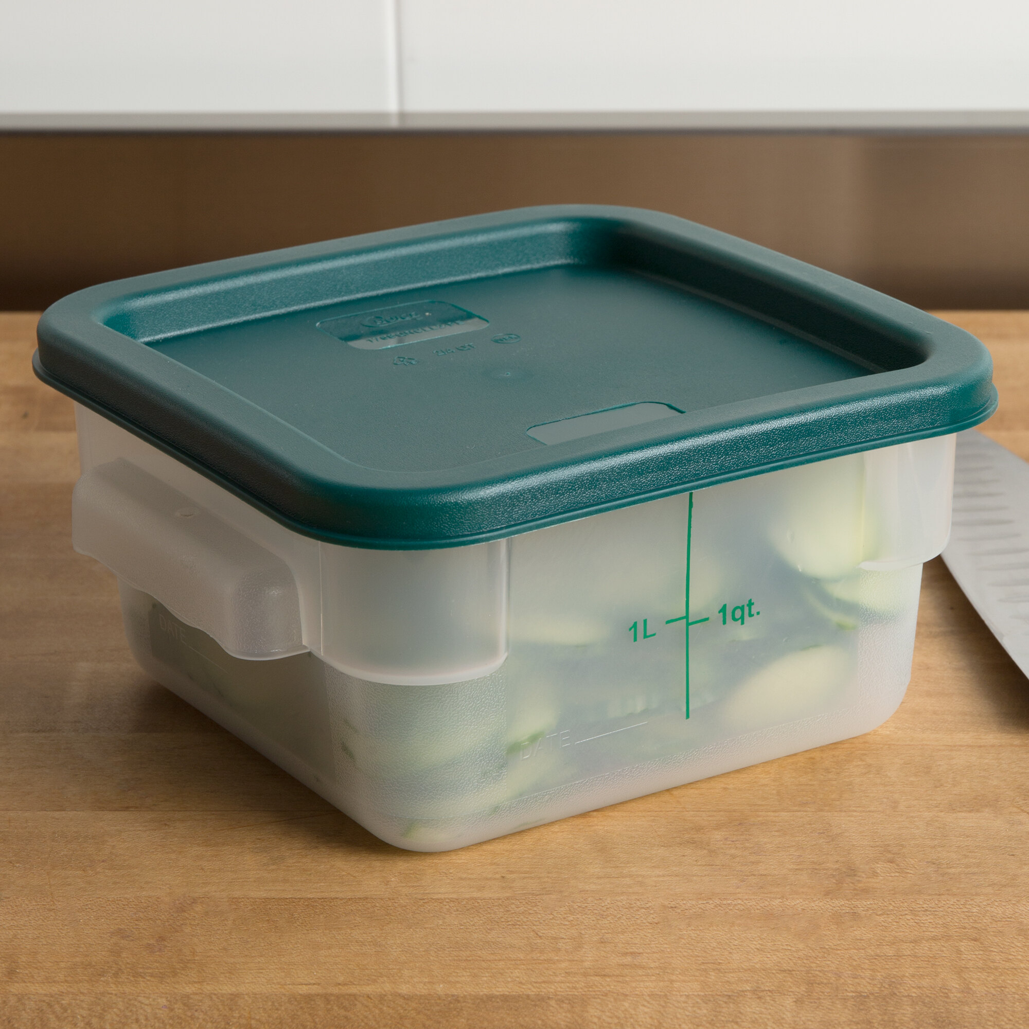 Choice 2 Qt. Translucent Square Polypropylene Food Storage Container ...