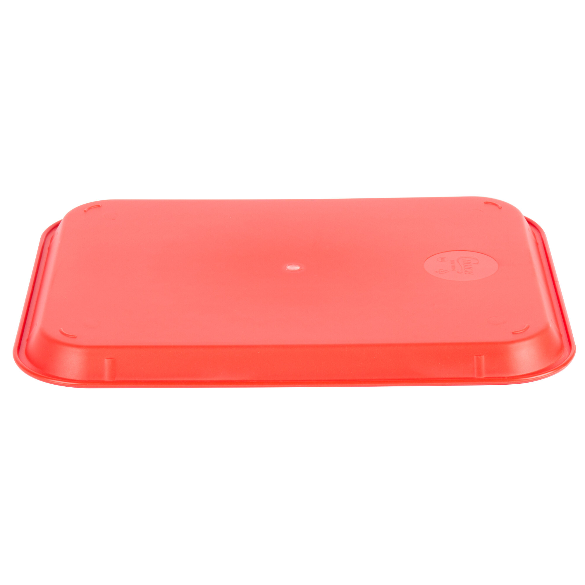 Choice 10" x 14" Red Plastic Fast Food Tray