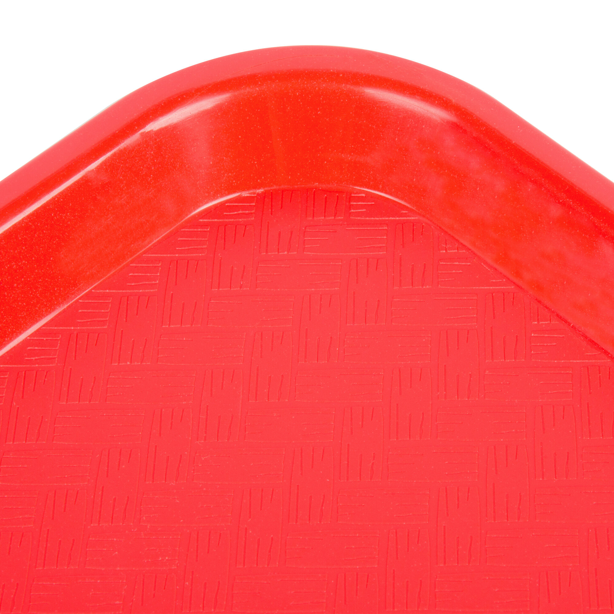 Choice 10" x 14" Red Plastic Fast Food Tray