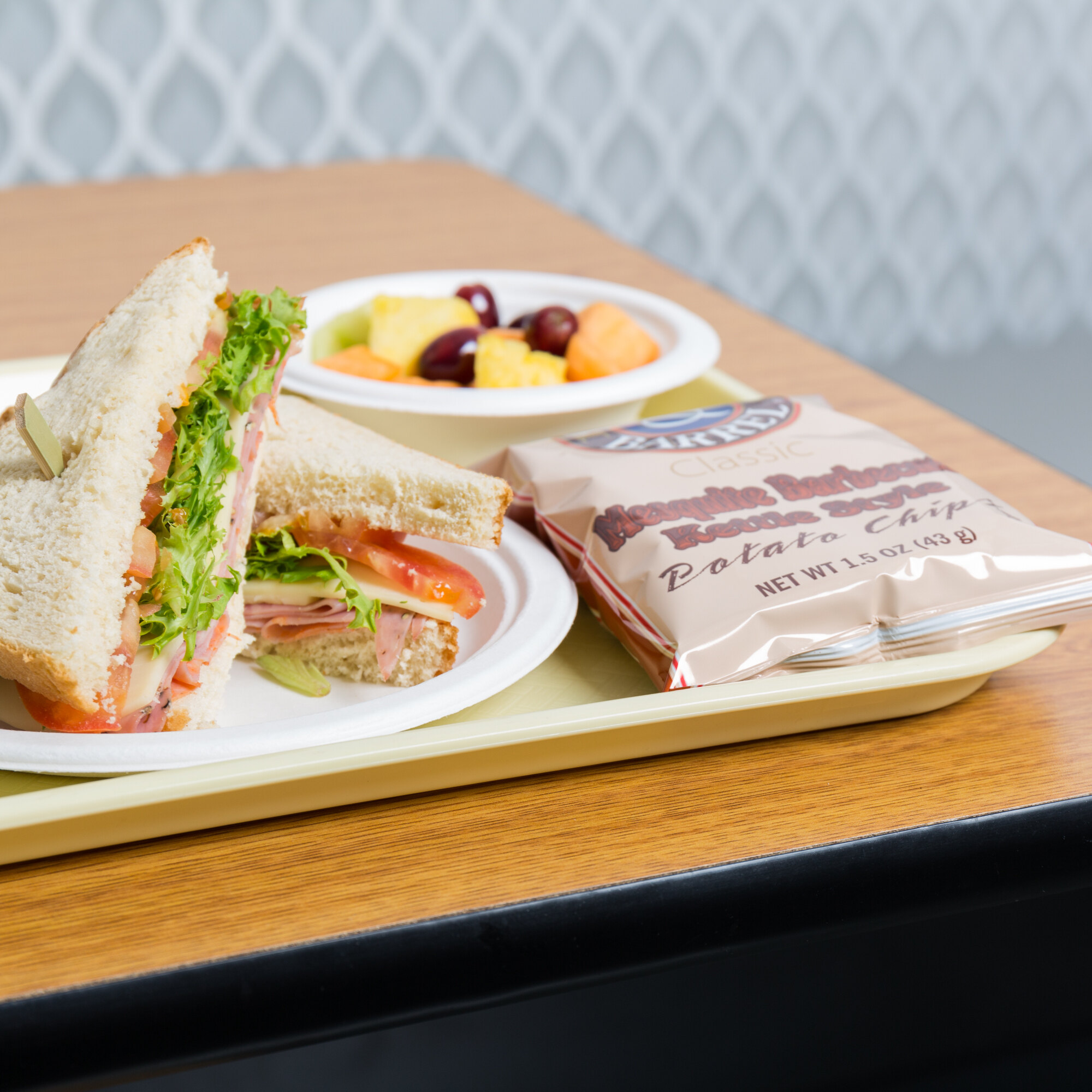 Choice 14" x 18" Beige Plastic Fast Food Tray