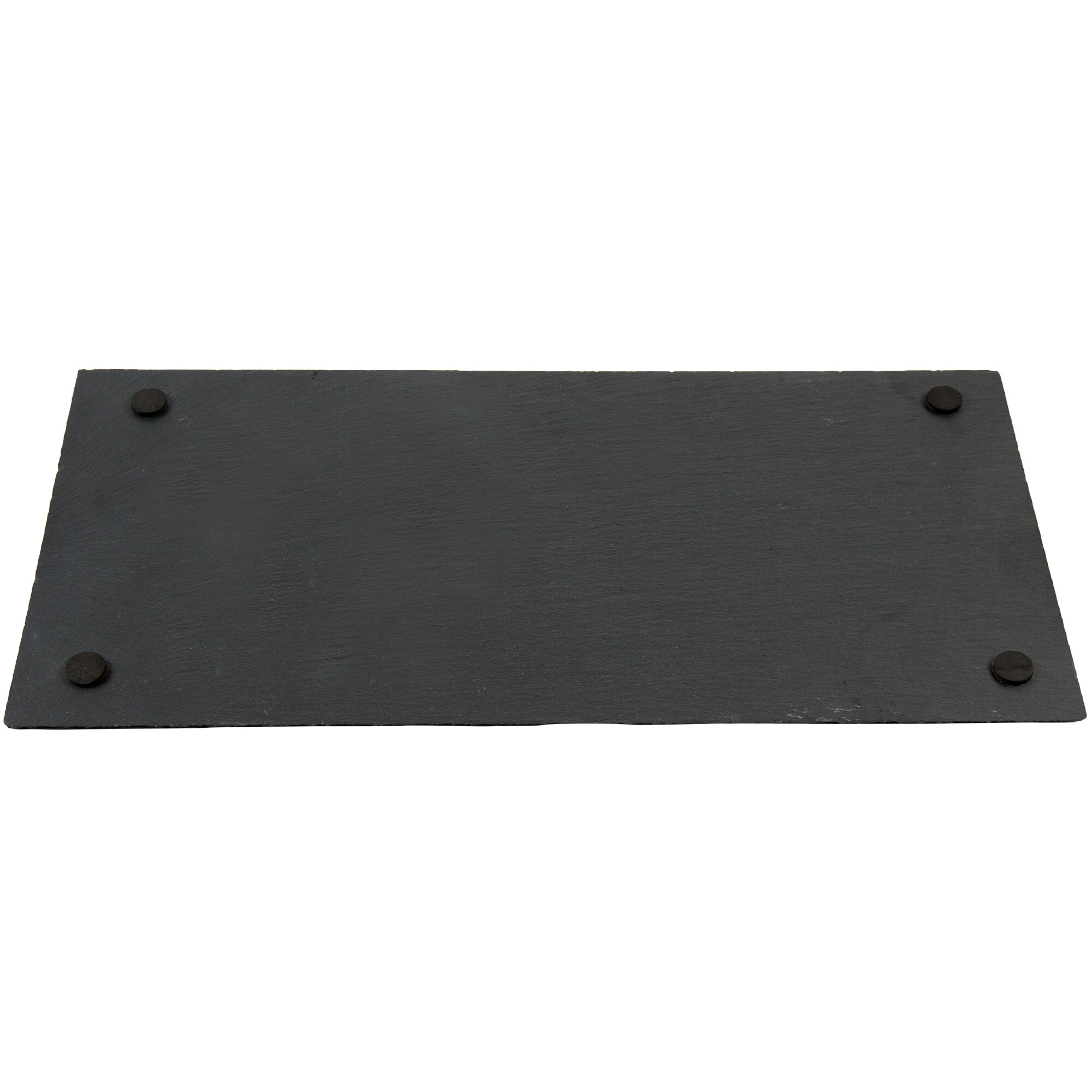 Acopa 15" x 7 1/2" Rectangular Black Slate Tray with Soapstone Chalk