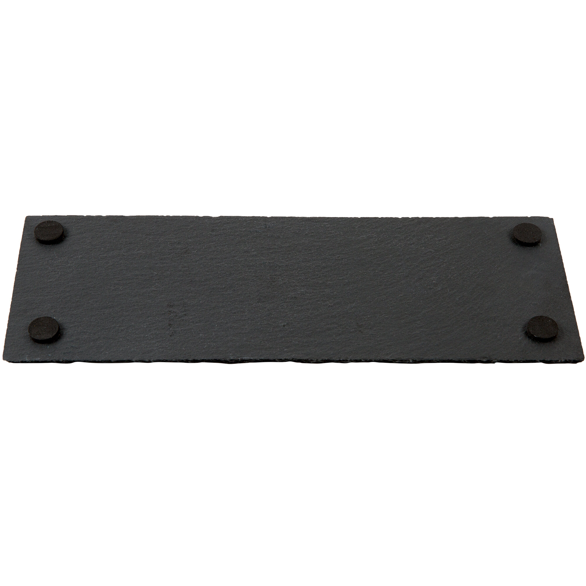Acopa 11 1/2" x 4" Rectangular Black Slate Tray with Soapstone Chalk ...
