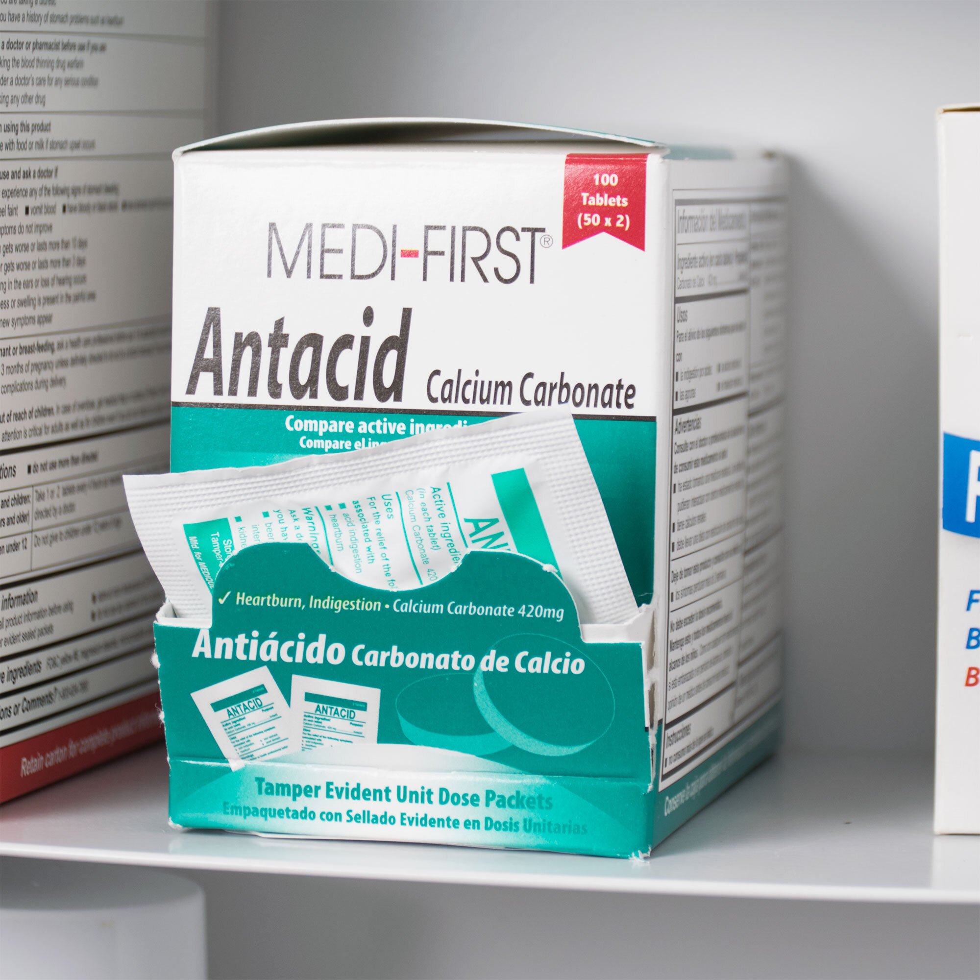 Medi-First 80233 Antacid Tablets - 100/Box