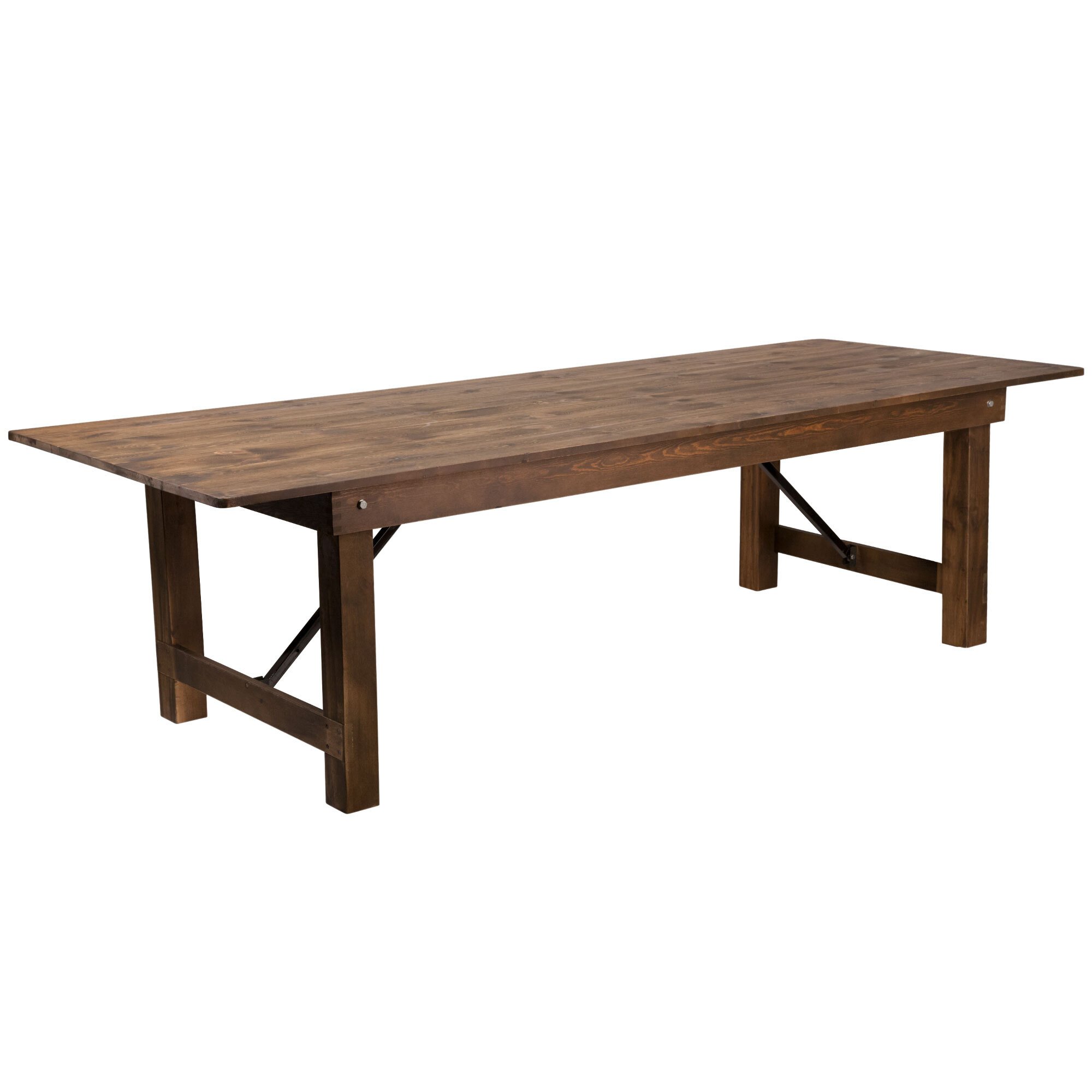 Antique Folding Farm Table, 40" x 108" - WebstaurantStore