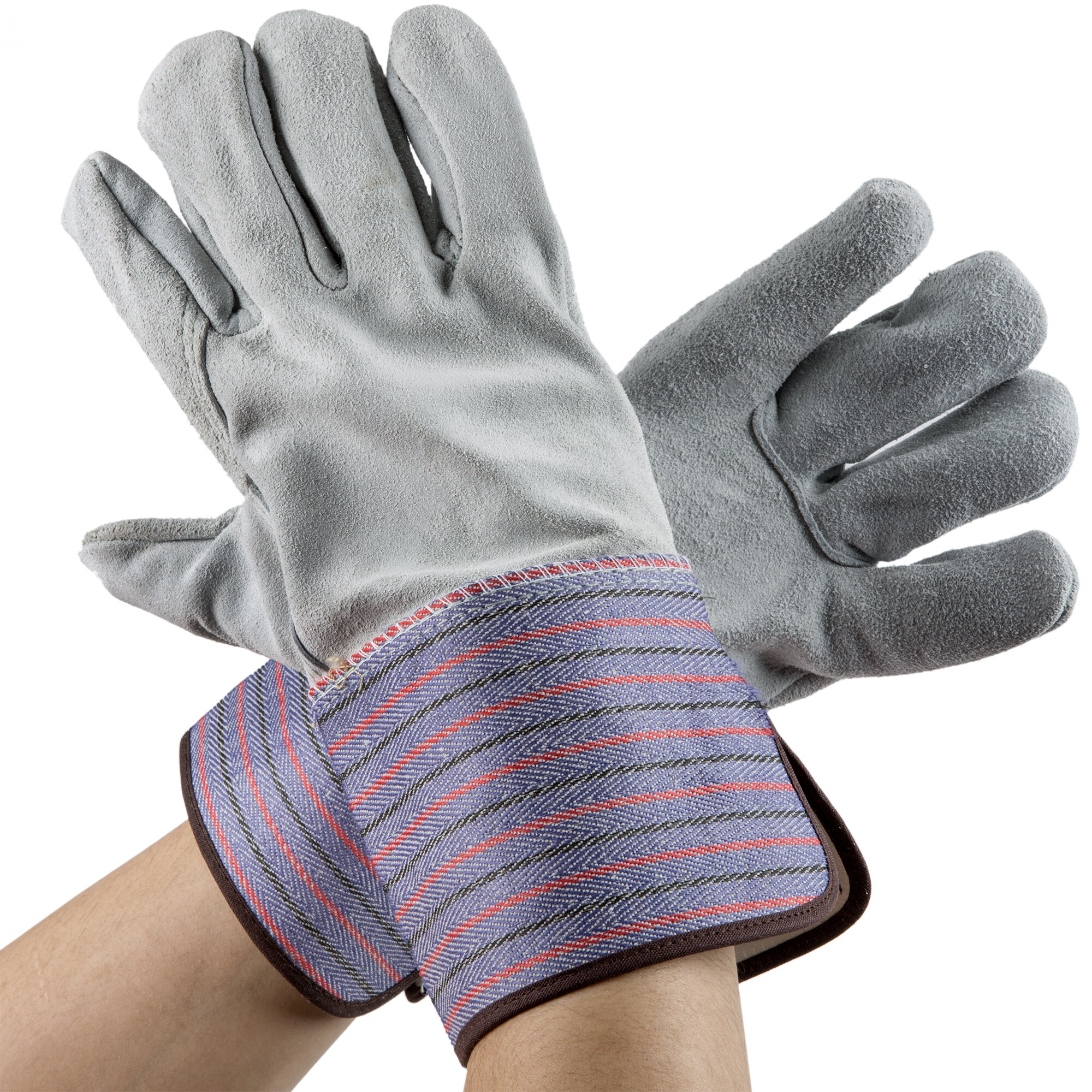 Men's Leather Work Gloves with Premium Shoulder Split Leather Palm ...