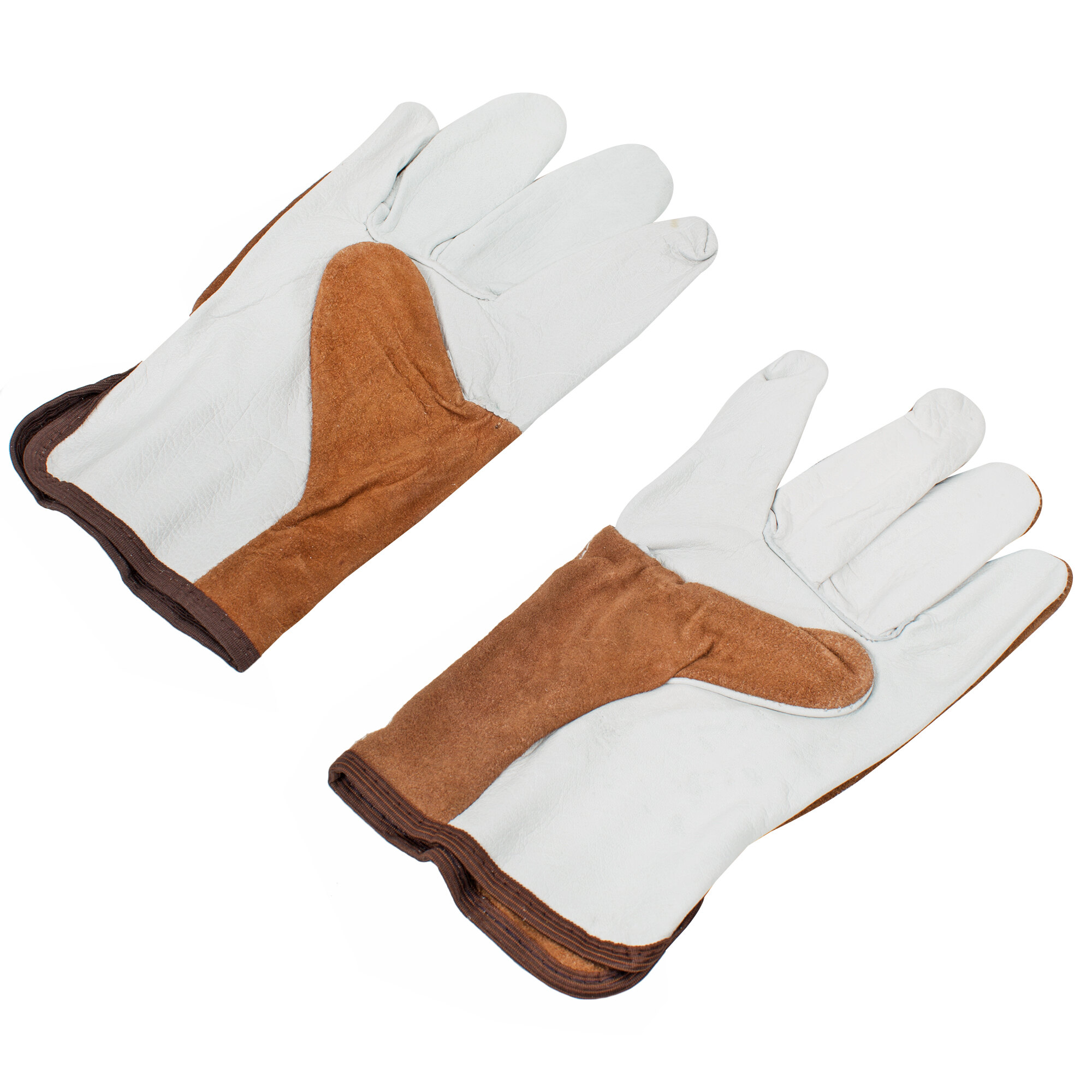 Grain Cowhide Leather Driver's Gloves with Brown Split Leather Backs ...