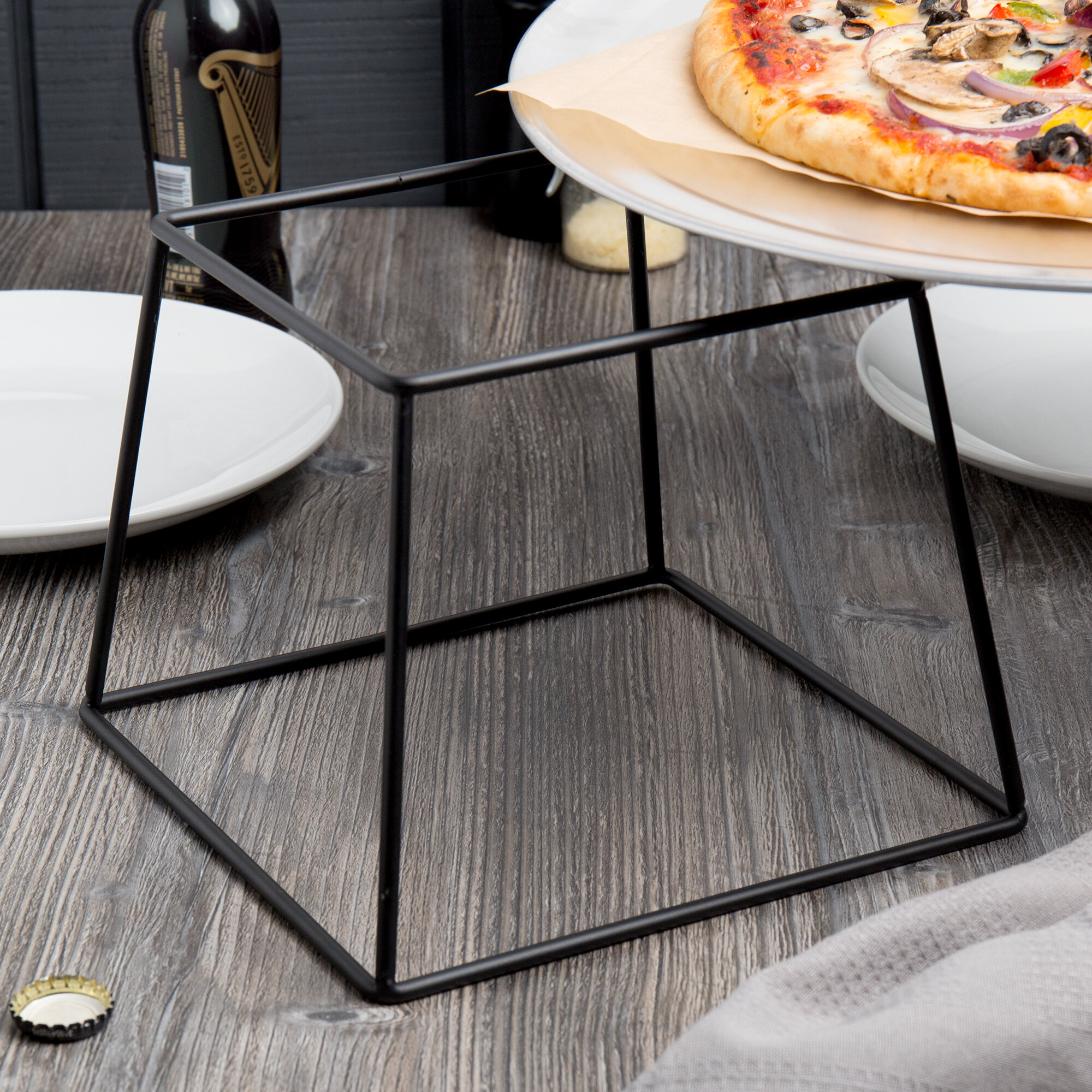 Choice 7" Square Black Metal Display Stand