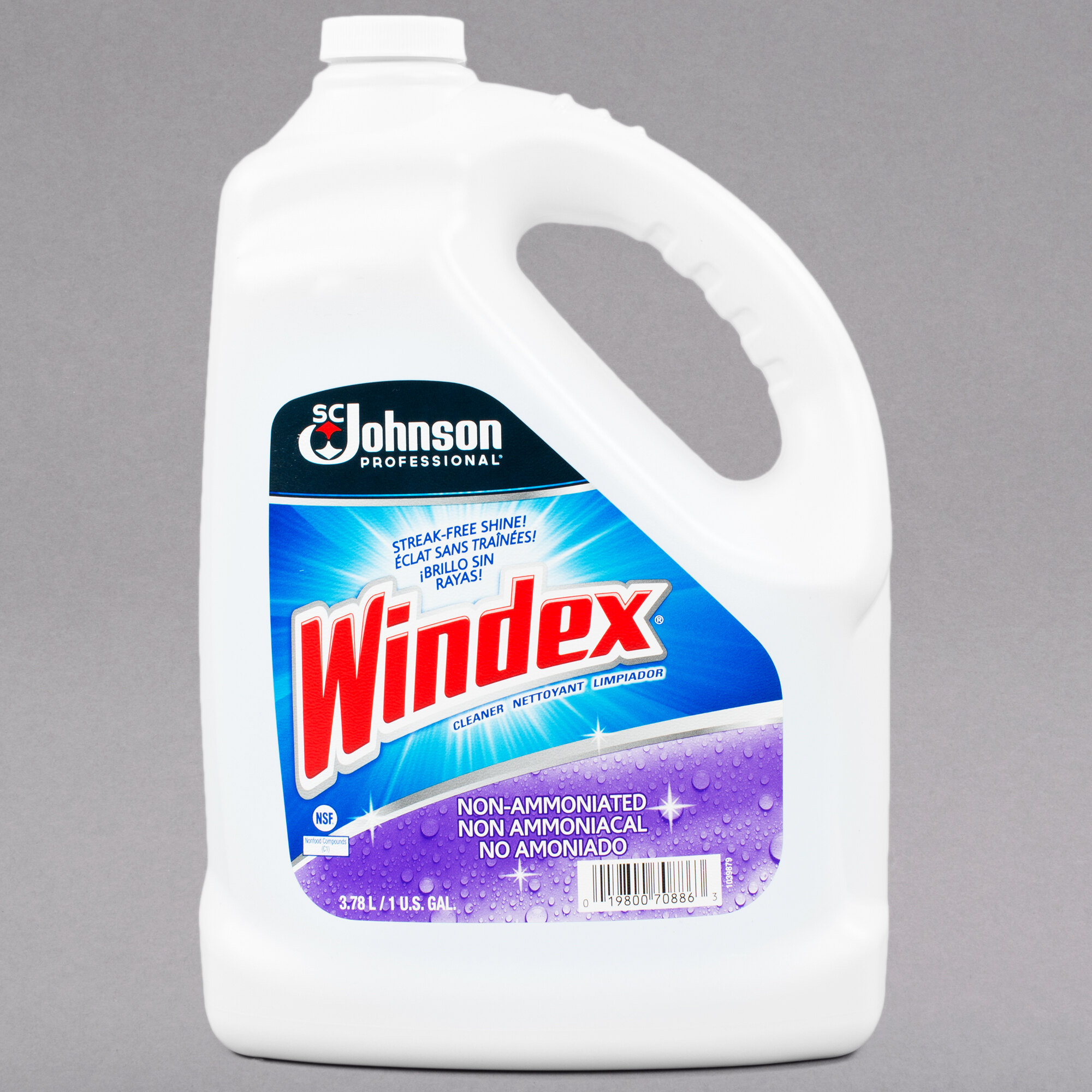 SC Johnson Windex® 697262 1 Gallon Non-Ammoniated Glass Cleaner - 4/Case