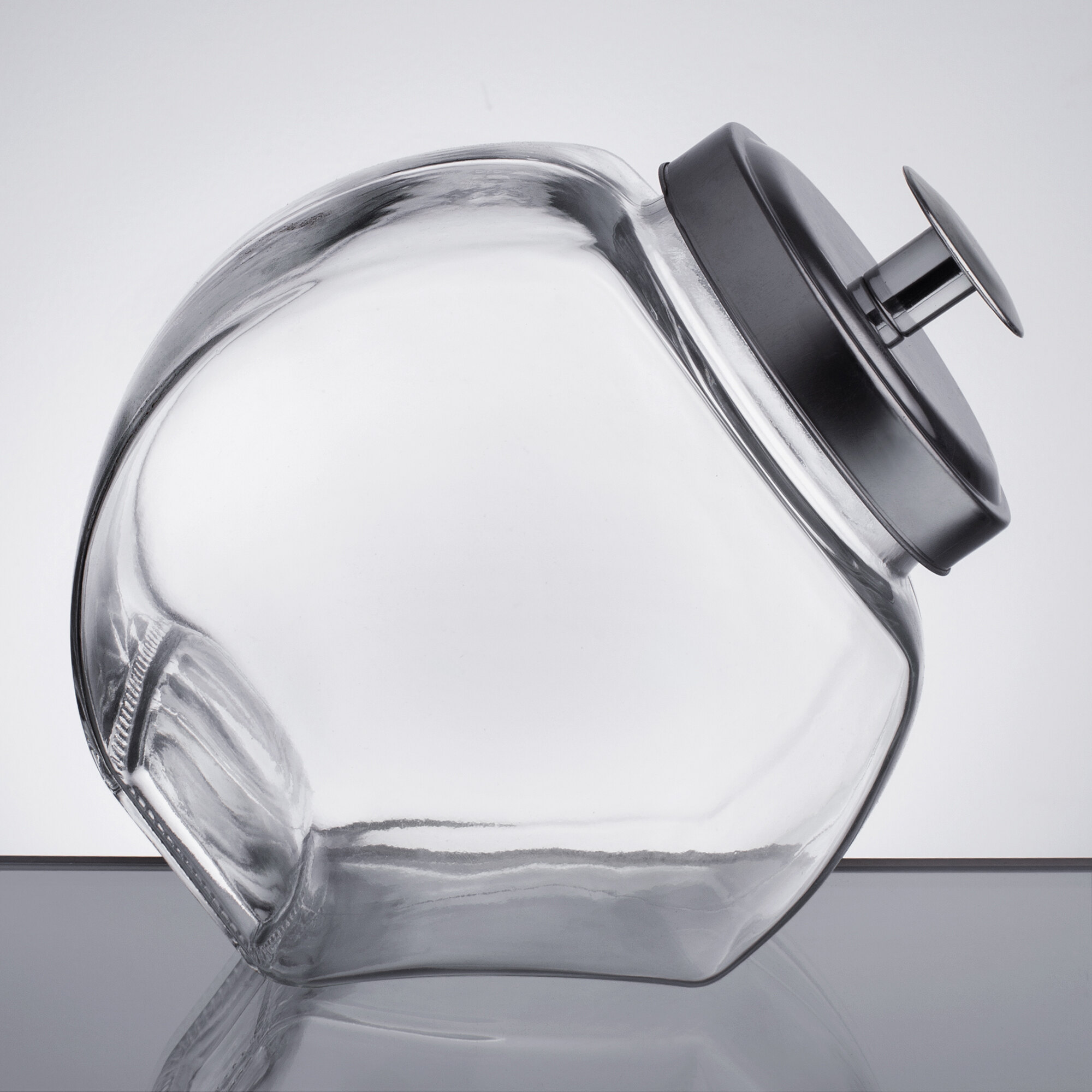 Choice 0.5 Gallon Glass Penny Candy Jar with Chrome Lid