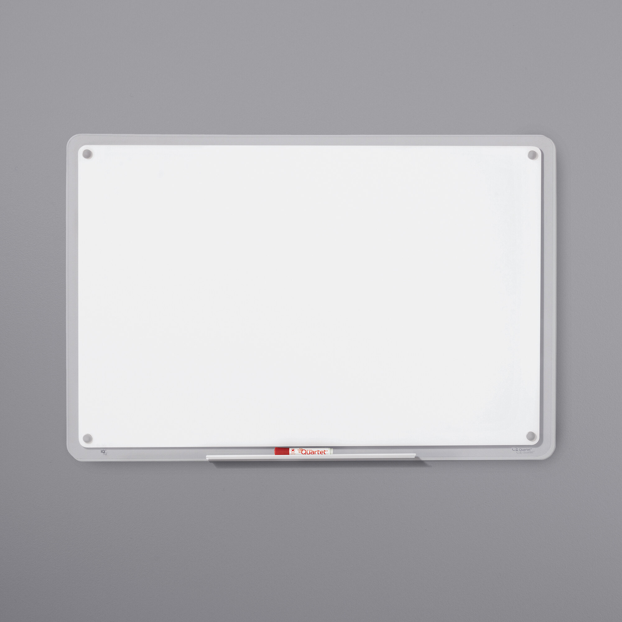 Quartet TM3623 iQ 23" x 36" Total Erase Whiteboard with Clear Plastic Frame