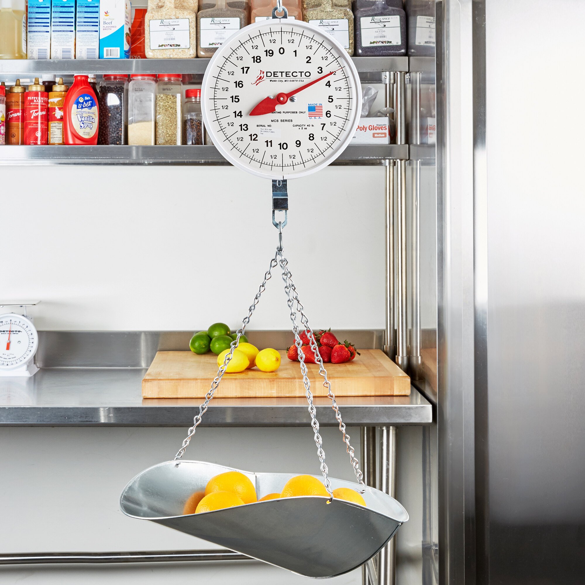 Cardinal Detecto MCS-40P 40 lb. Hanging Scoop Scale