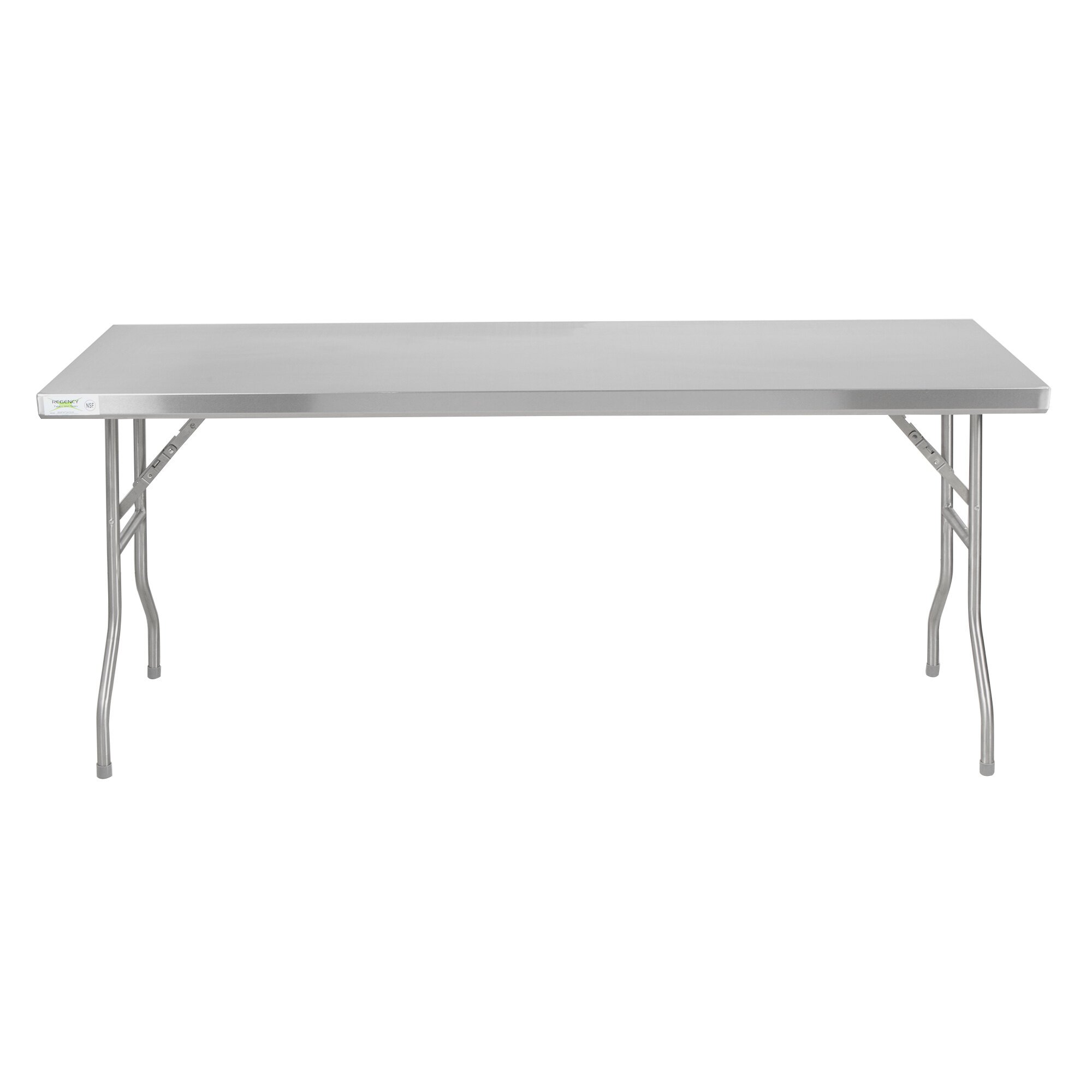 Regency 24" x 72" 18-Gauge Stainless Steel Open Base Folding Work Table