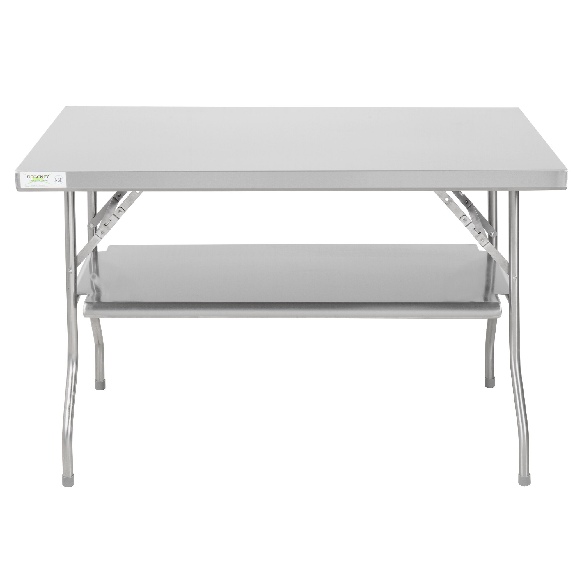 Regency 30" x 48" 18-Gauge Stainless Steel Folding Work Table with ...