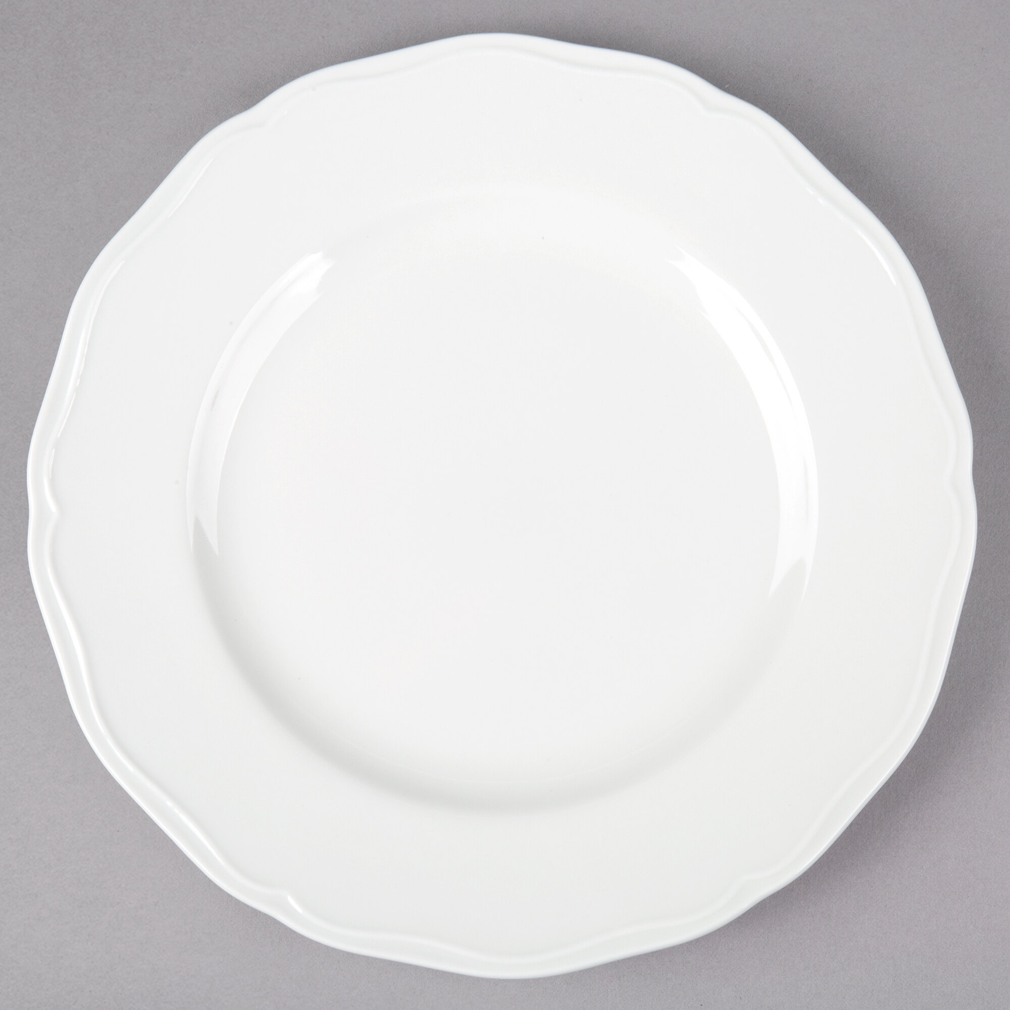 Tuxton SCA-090 TuxTrendz Charleston Bright White 9" Scalloped Edge ...