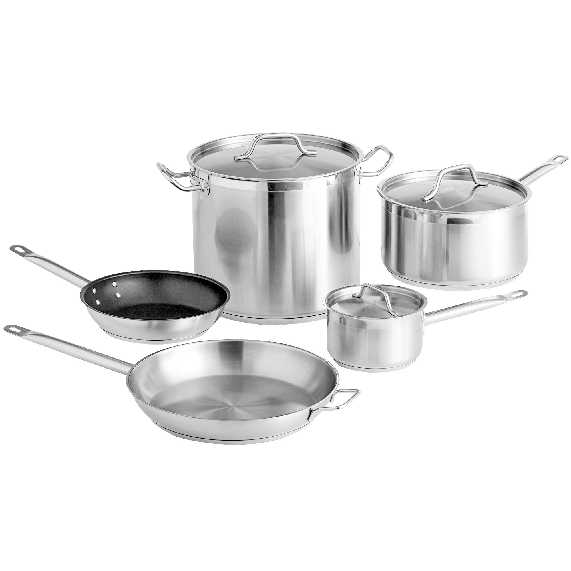 Vigor 8-Piece Stainless Steel Induction Ready Cookware Set