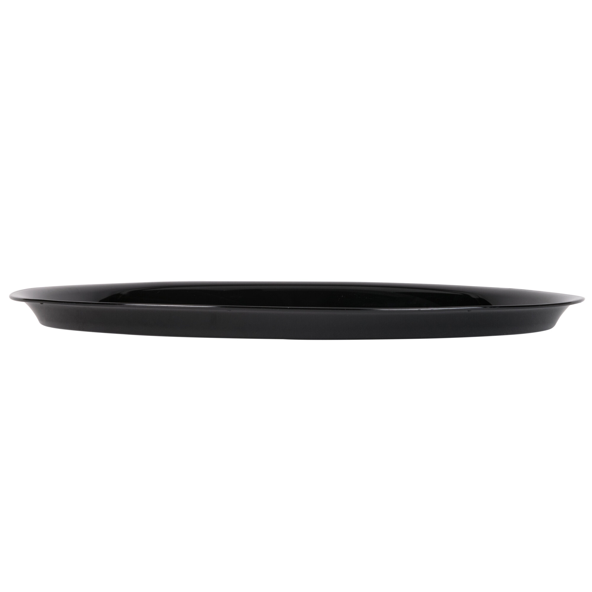 WNA Comet A916BL Checkmate 16" Black Round Catering Tray - 25/Case