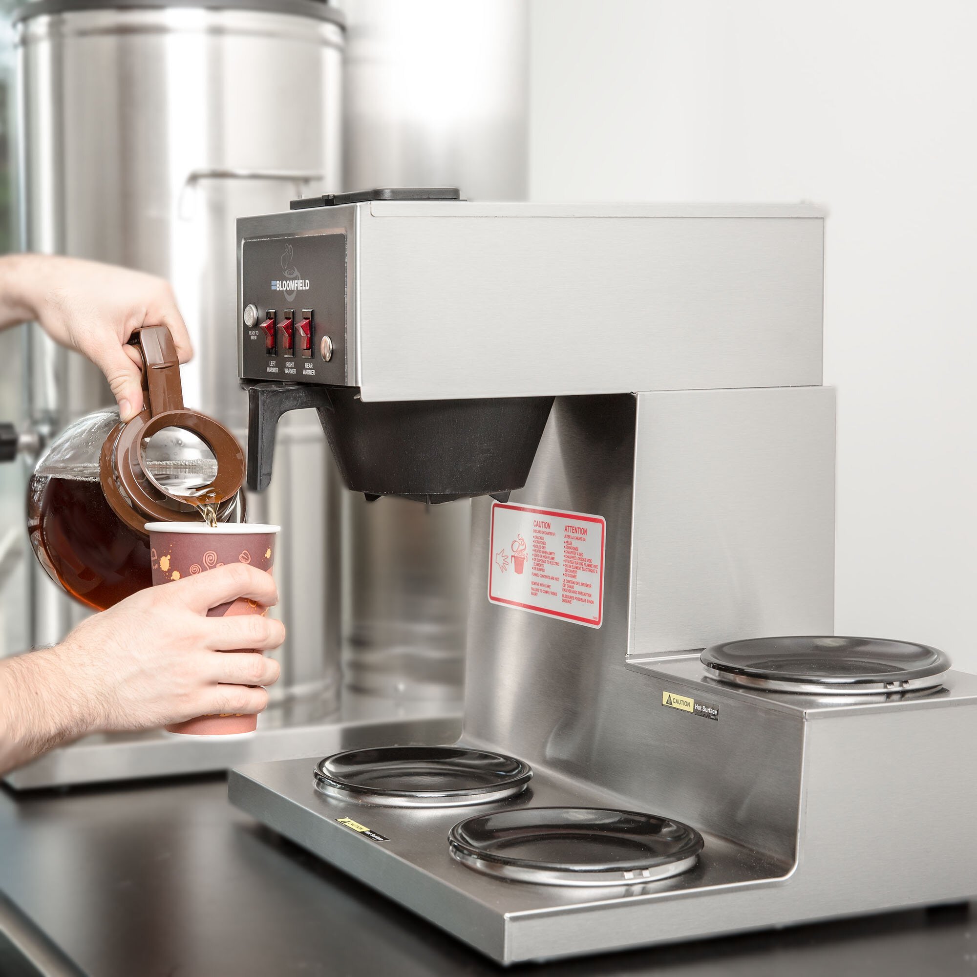 Bloomfield 8571-D3 Koffee King 3 Warmer Right Stepped Pourover Coffee ...