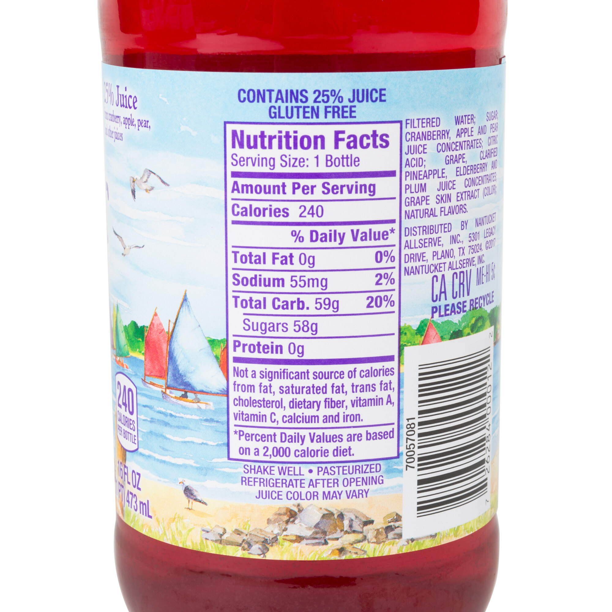 Nantucket Nectars 16 fl. oz. Big Cranberry Cocktail Juice Cocktail - 12 ...