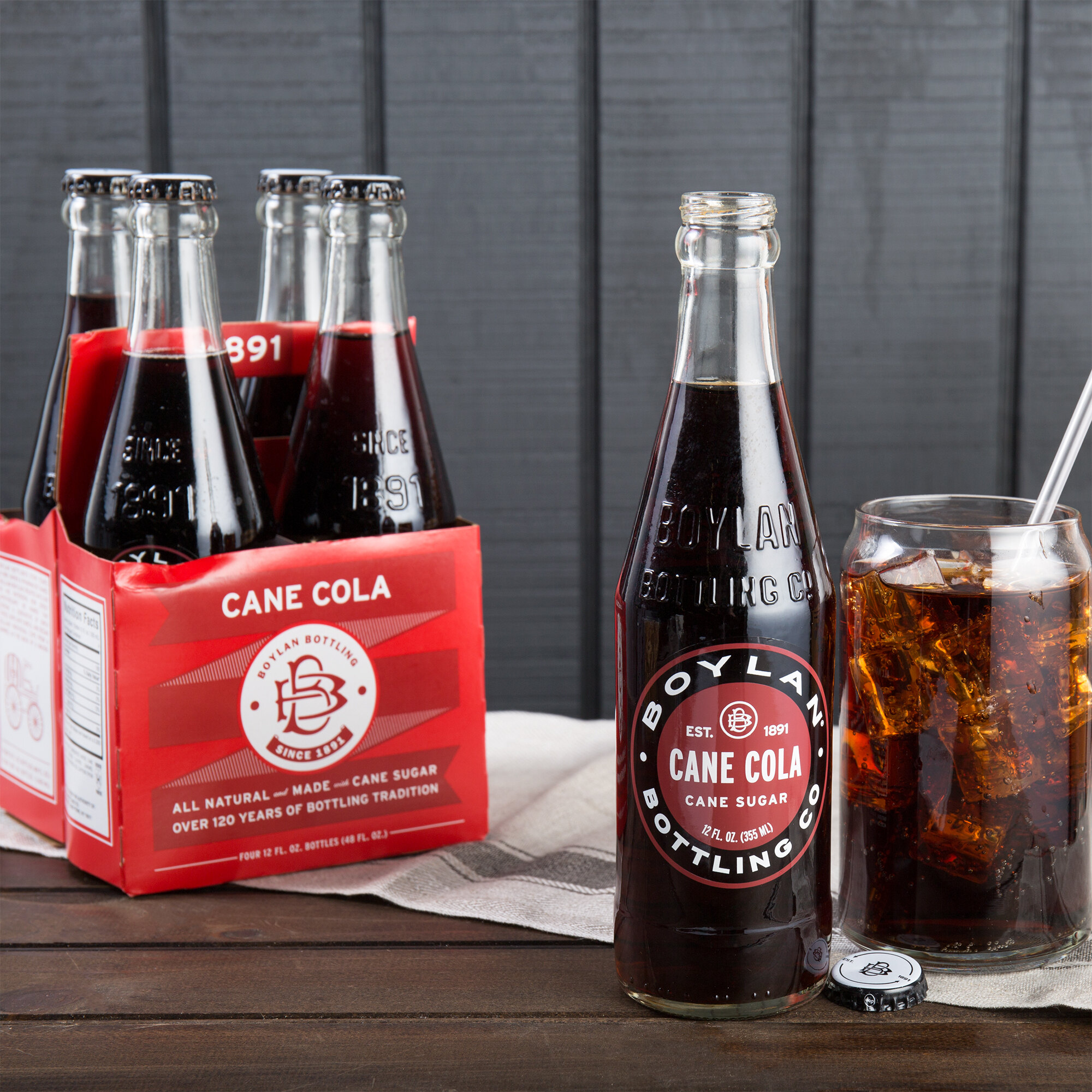 Boylan Bottling Co. 12 fl. oz. Cane Cola 4-Pack - 6/Case