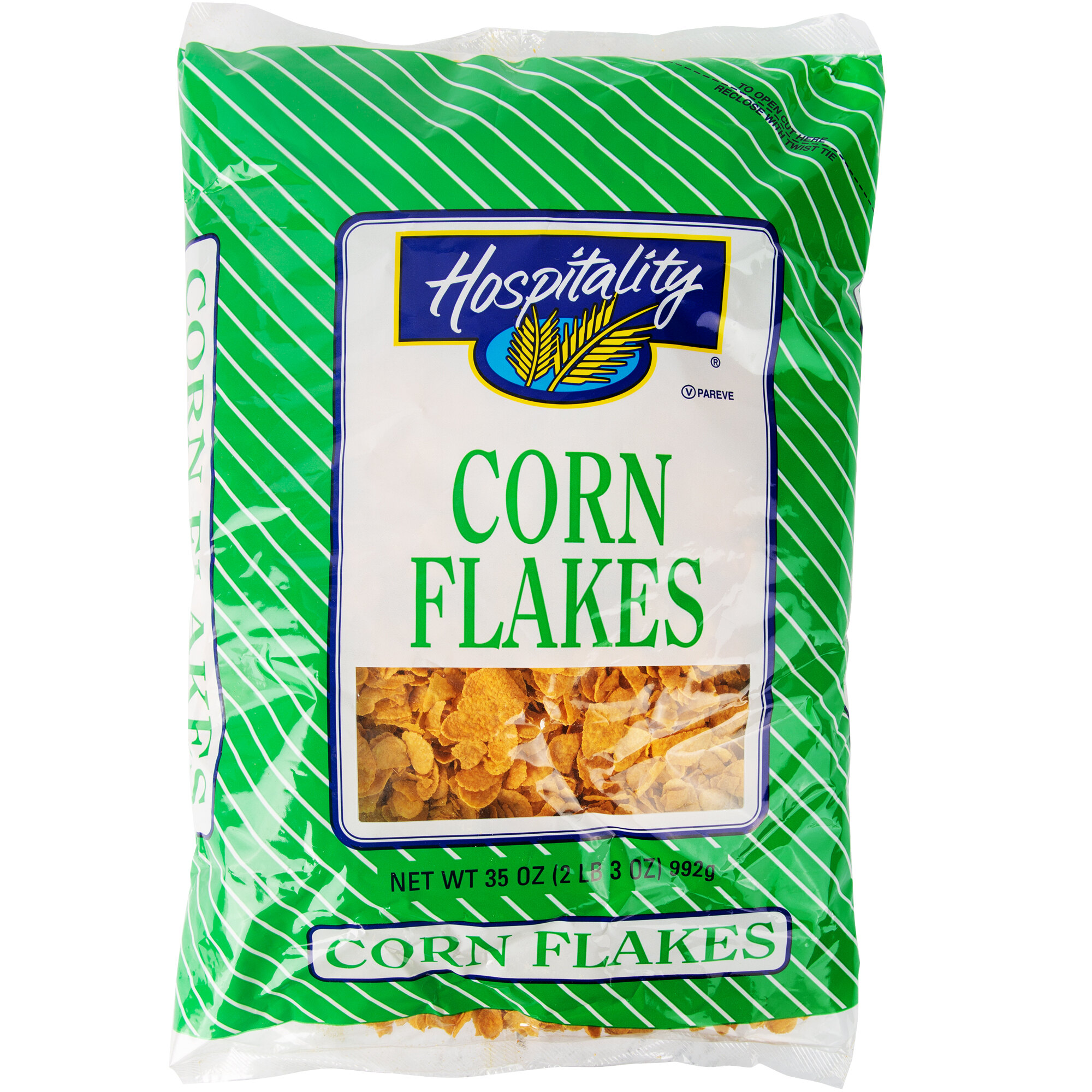 35 oz. Bag Corn Flakes Cereal - 4/Case