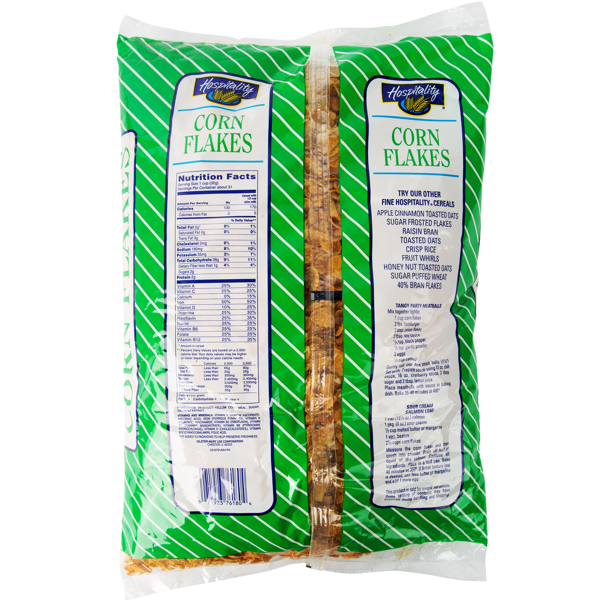 35 oz. Bag Corn Flakes Cereal - 4/Case