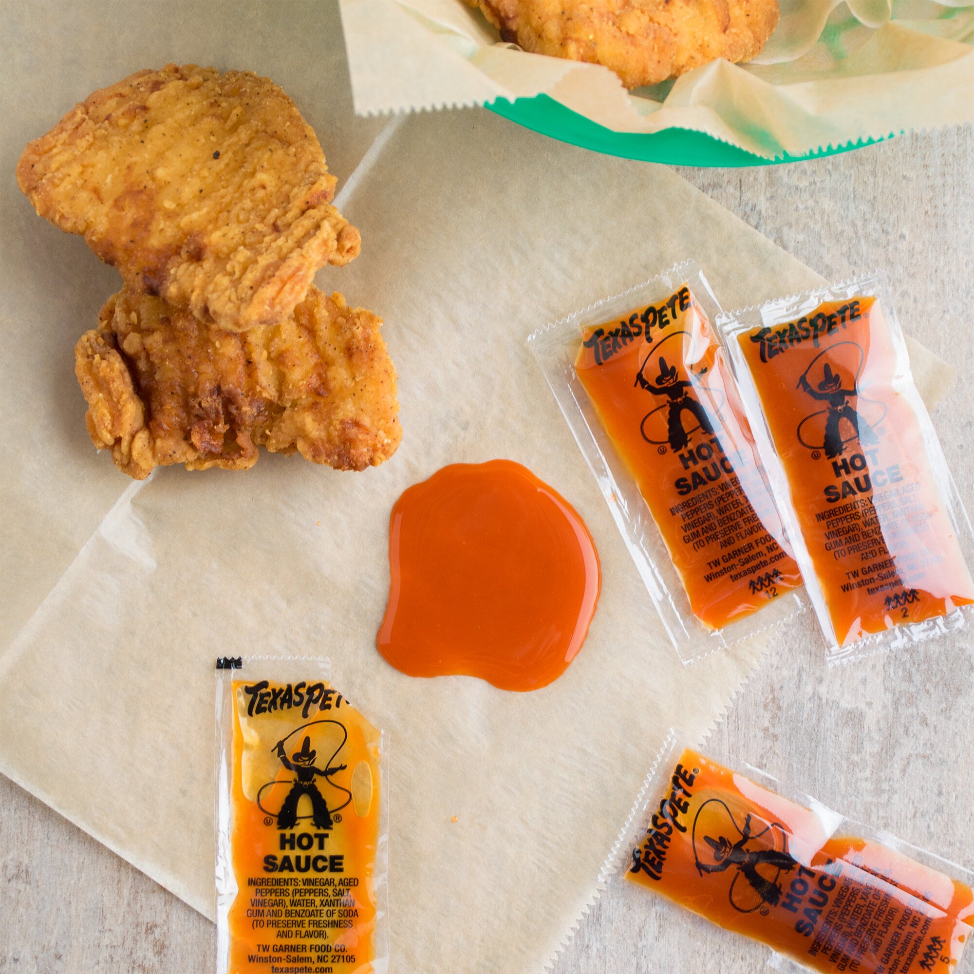 Texas Pete 7 Gram Hot Sauce Packets - 200/Case