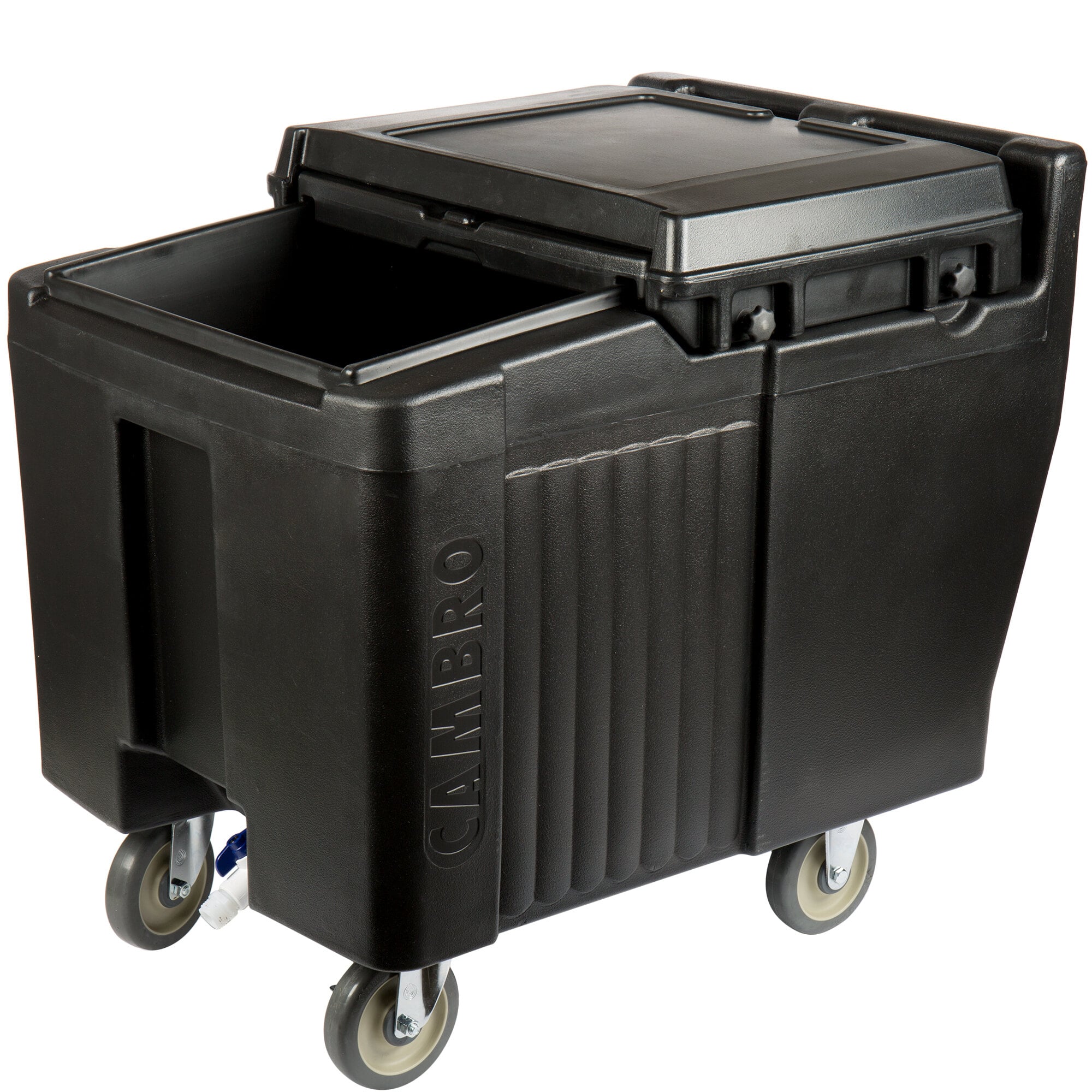 Cambro ICS125L110 SlidingLid™ Black Portable Ice Bin - 125 lb. Capacity