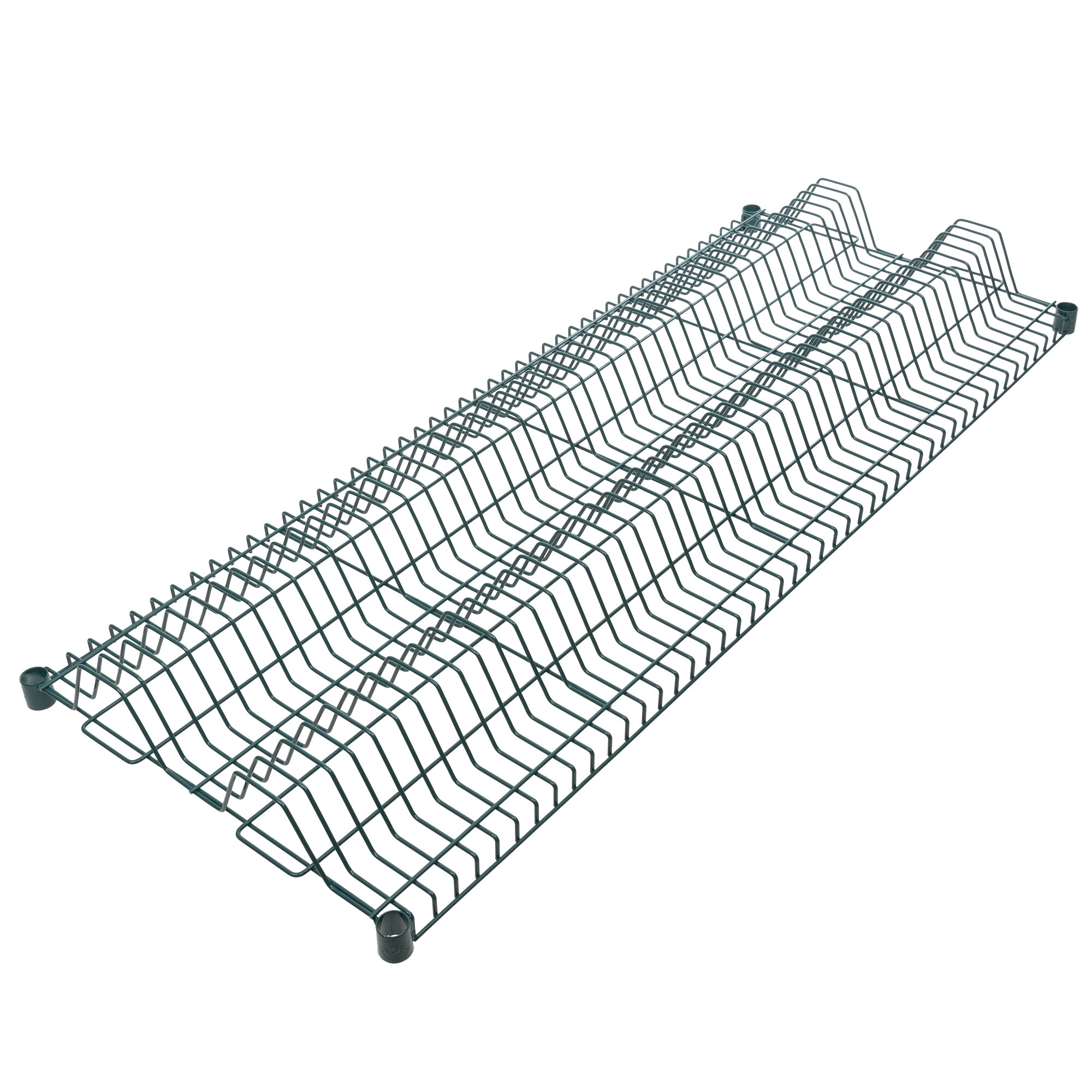 Regency 24" x 60" Green Epoxy Wire Drying Rack Shelf - 1 1/4" Slots