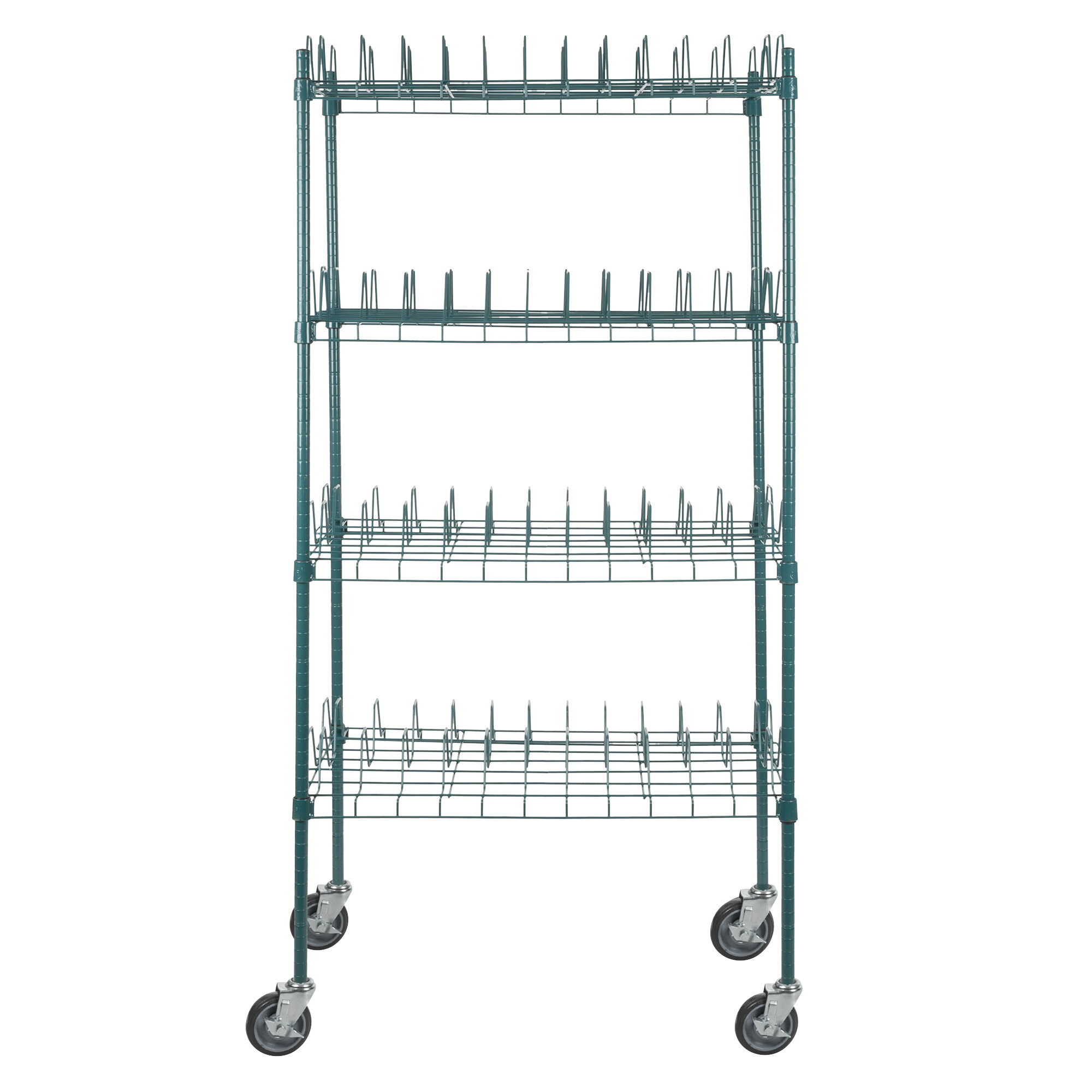 Regency 24" x 36" Green Epoxy Drying Rack 4-Shelf Kit with 64" Posts ...